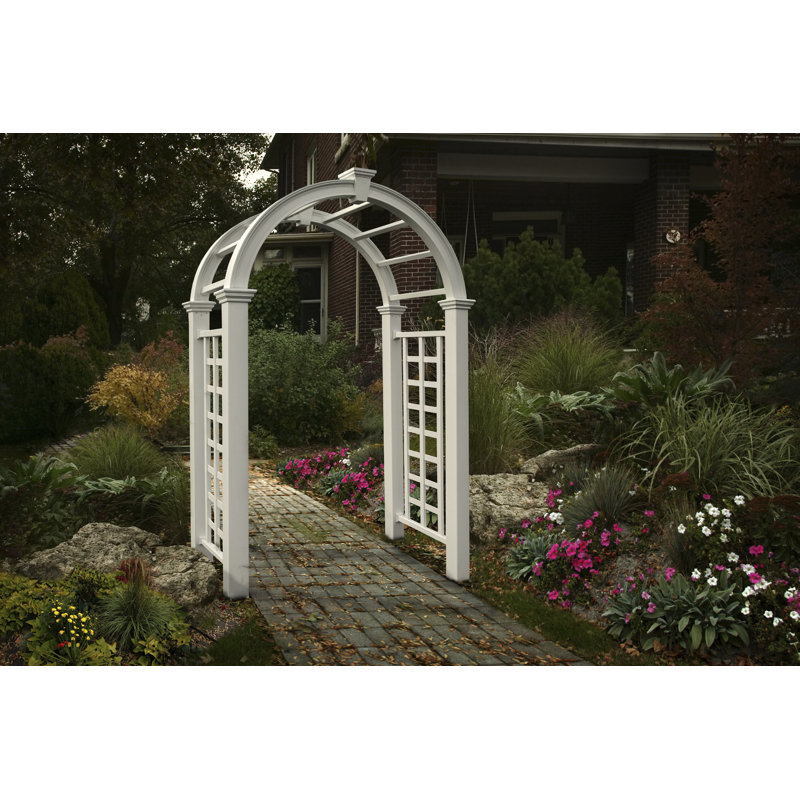 Vita Nantucket Deluxe 60" W x 30" D Vinyl Arbor & Reviews | Wayfair
