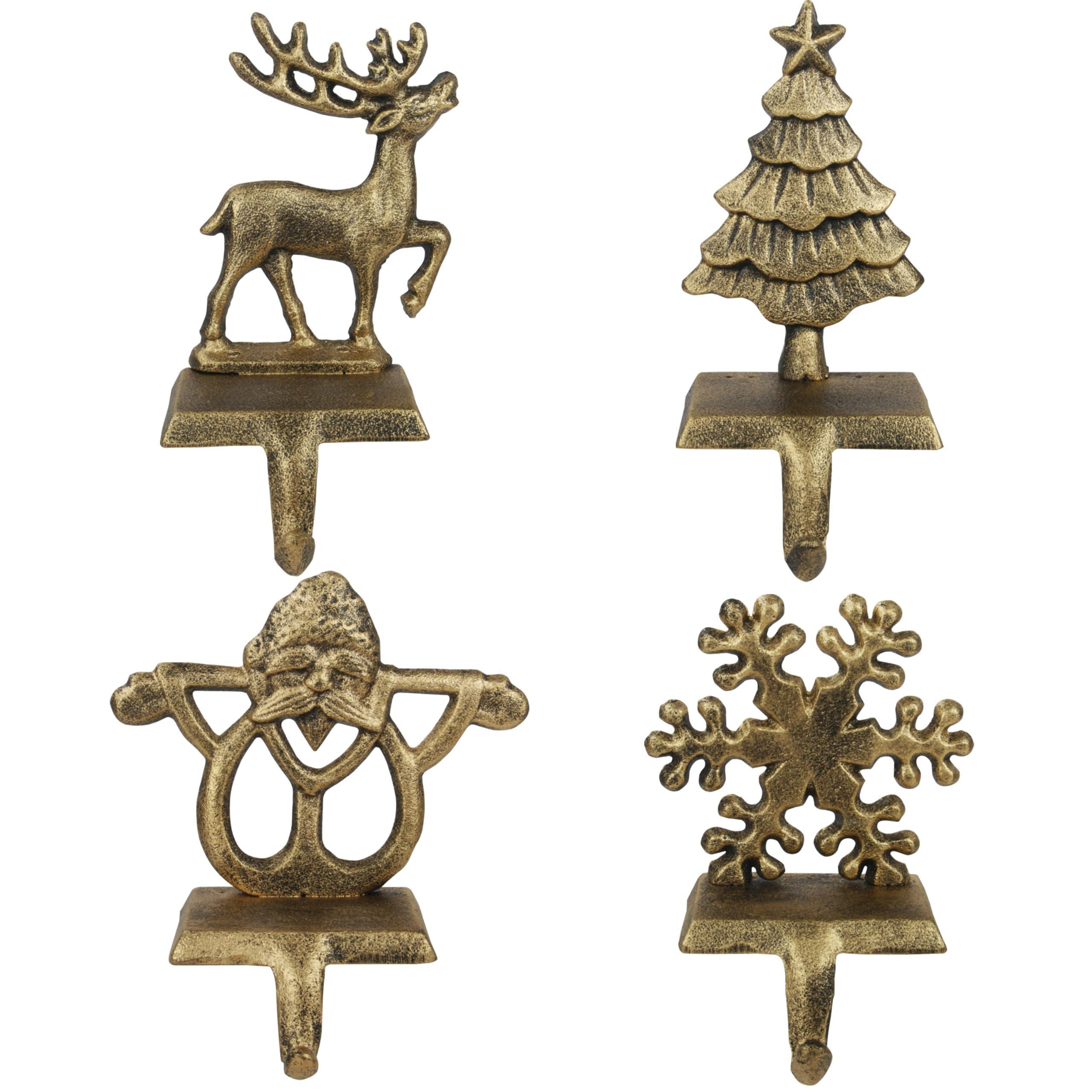 ZAALBA Set of 4 Metal Christmas Stocking Holders | Wayfair