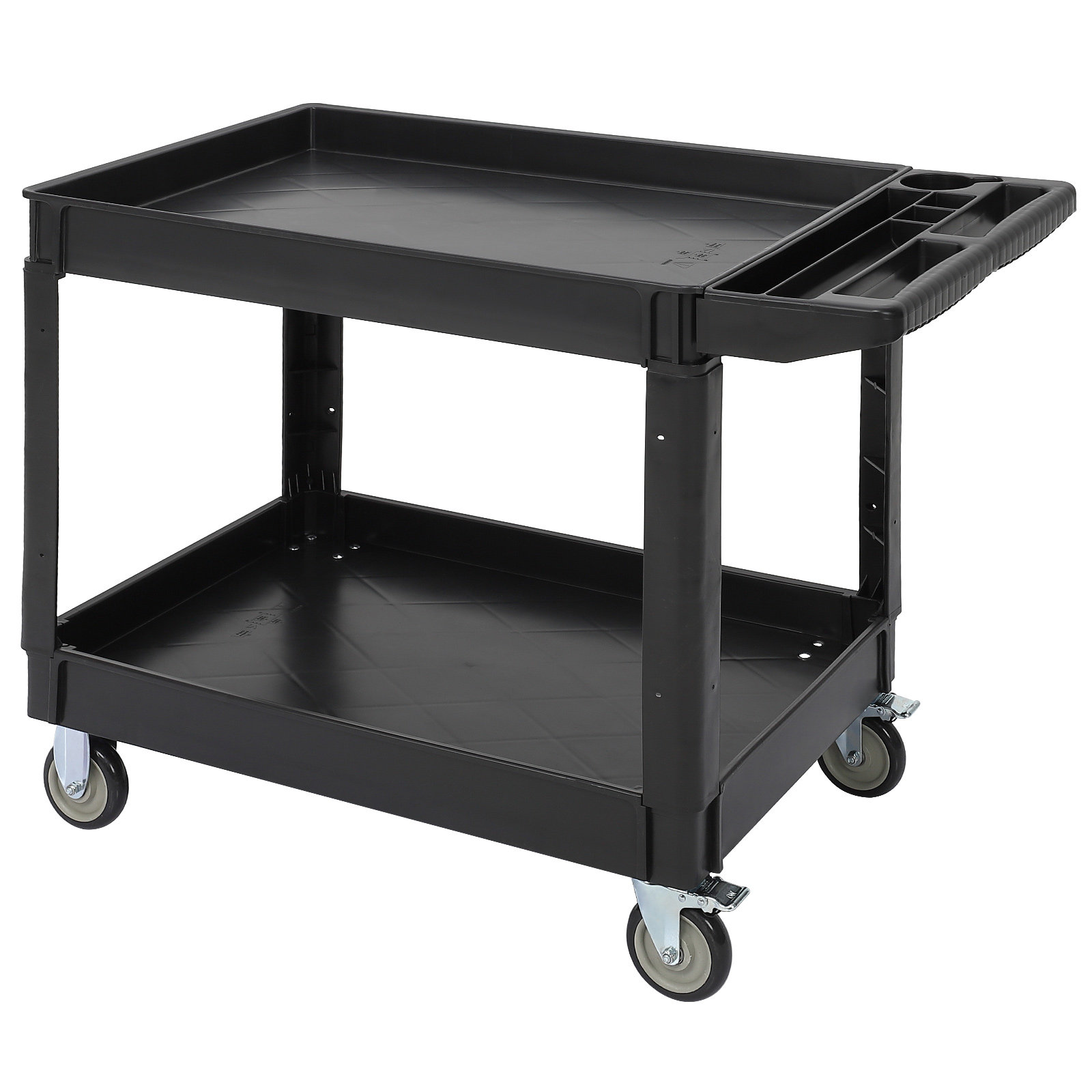 Ebern Designs Service Utility Cart 2-Shelf Utility/Service Cart, 500 ...