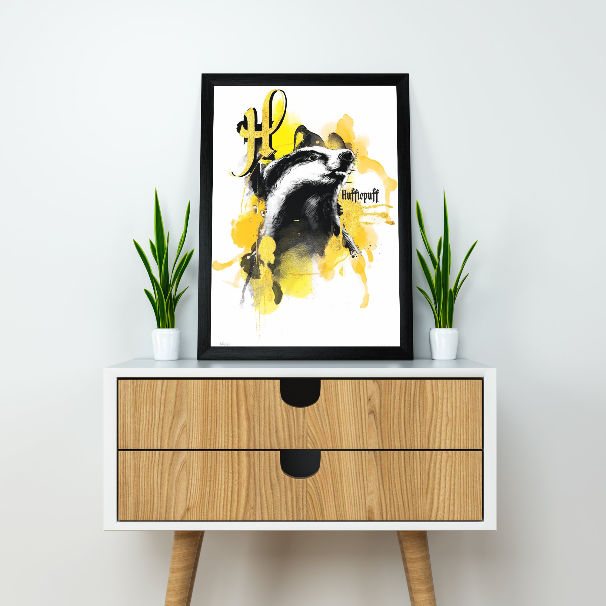 MightyPrint Harry Potter House Urban Watercolor Hufflepuff Wall Décor ...