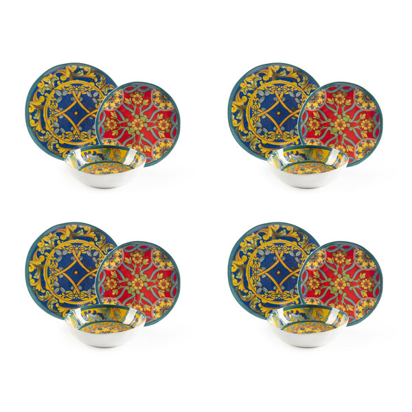 Excelsa Melamine Dinnerware - Set of 12 | Wayfair.co.uk