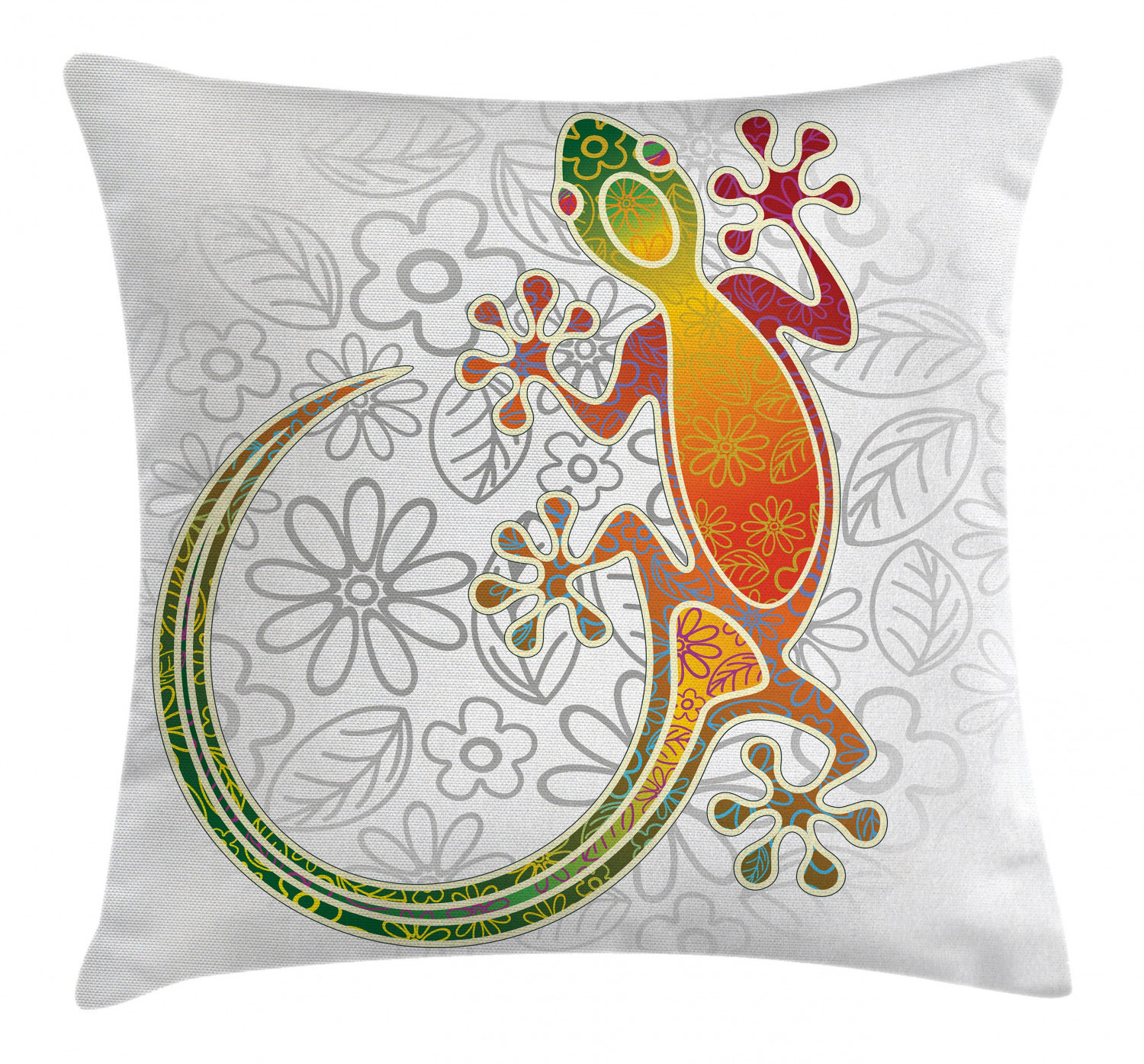 Ambesonne Common House Gecko Moon Lizard Tropical Monster Indoor ...