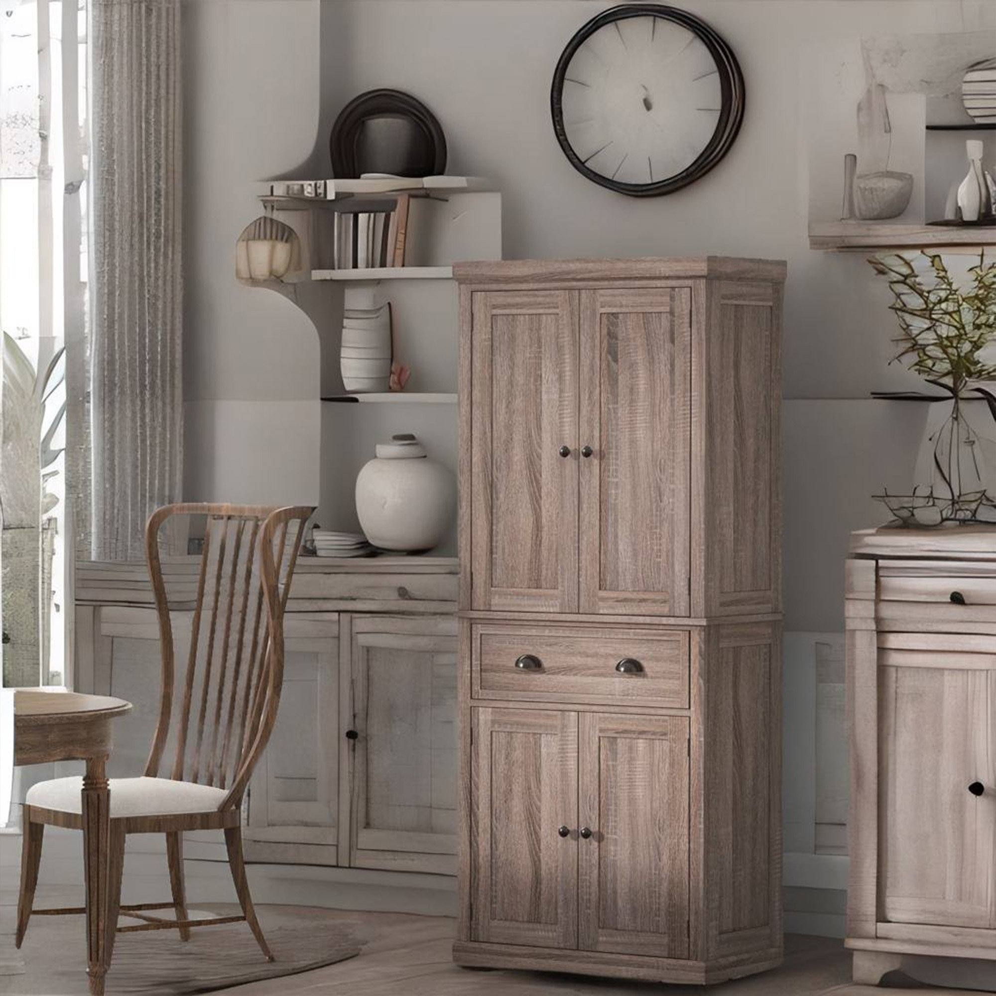 Gracie Oaks Chizoba Manufactured Wood Single Storage Cabinet ( 72.5'' H ...