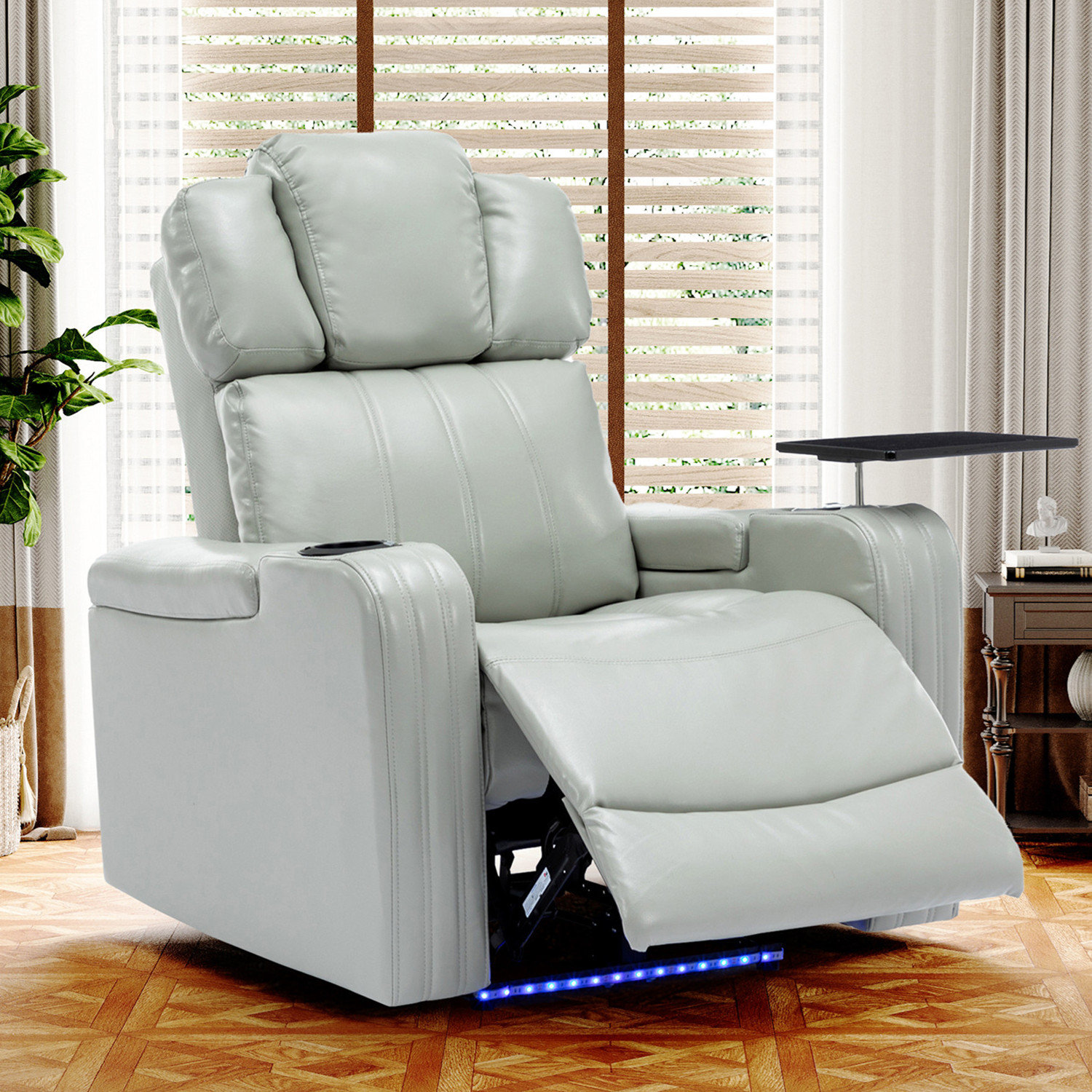 Brayden Studio® 35.5" Wide Power Recliner Chair With Led Light | Wayfair