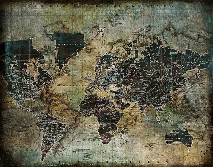 Chelsea Art Studio Ancient Geography by Sofia Fox - Graphic Art Print ...