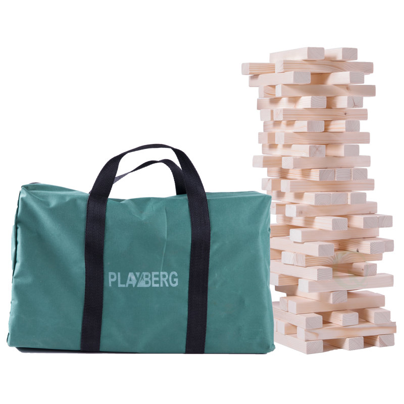PLAYBERG 60 Block Giant Hardwood Tower Stacking Game & Reviews | Wayfair