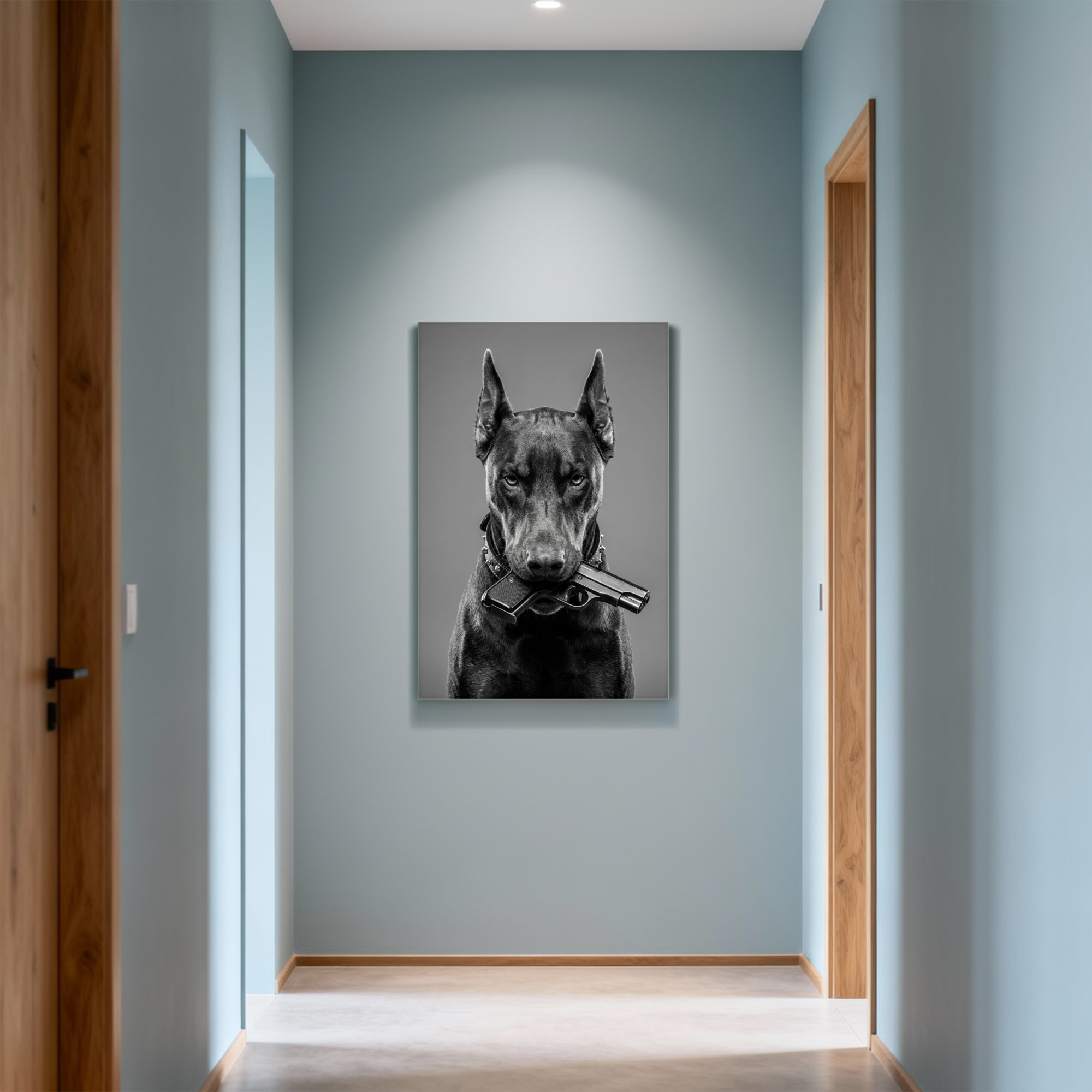 Latitude Run® Animals Dog Holding Gun Portrait | Wayfair