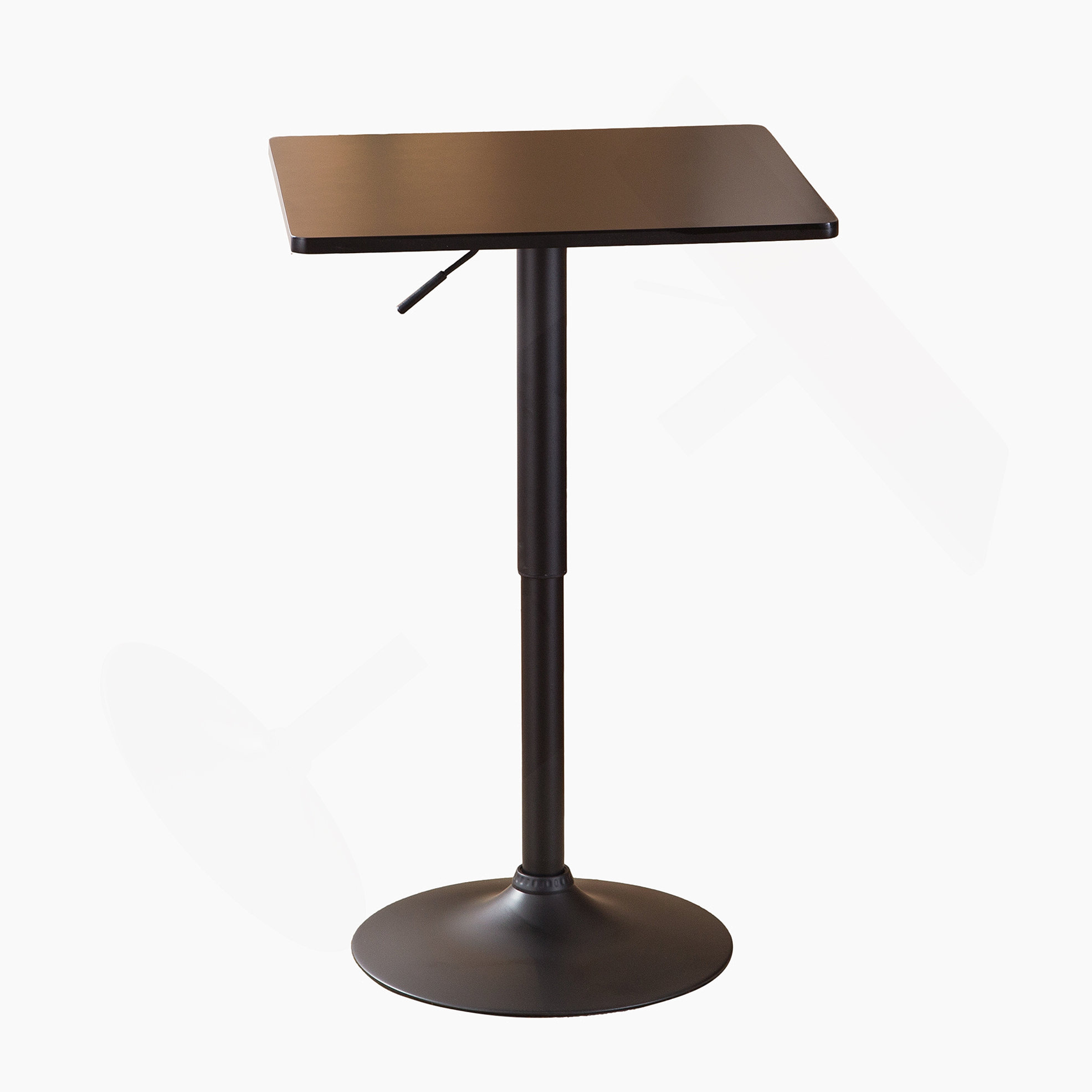 George Oliver Adjustable Height with Black Leg And Base Metal Bar Table ...