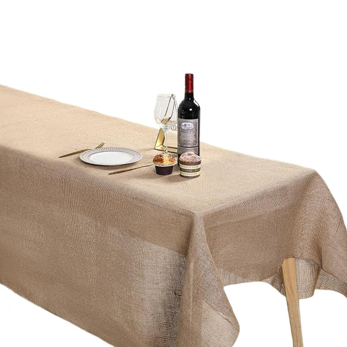 Gracie Oaks Yuridia Jute Tablecloth | Wayfair