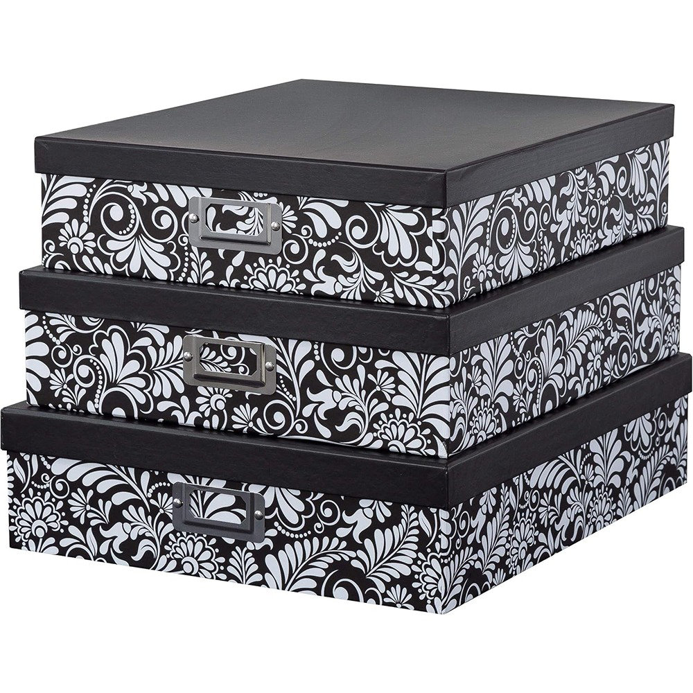 Latitude Run® Modern Botanical Decorative Cardboard Boxes With Lids ...