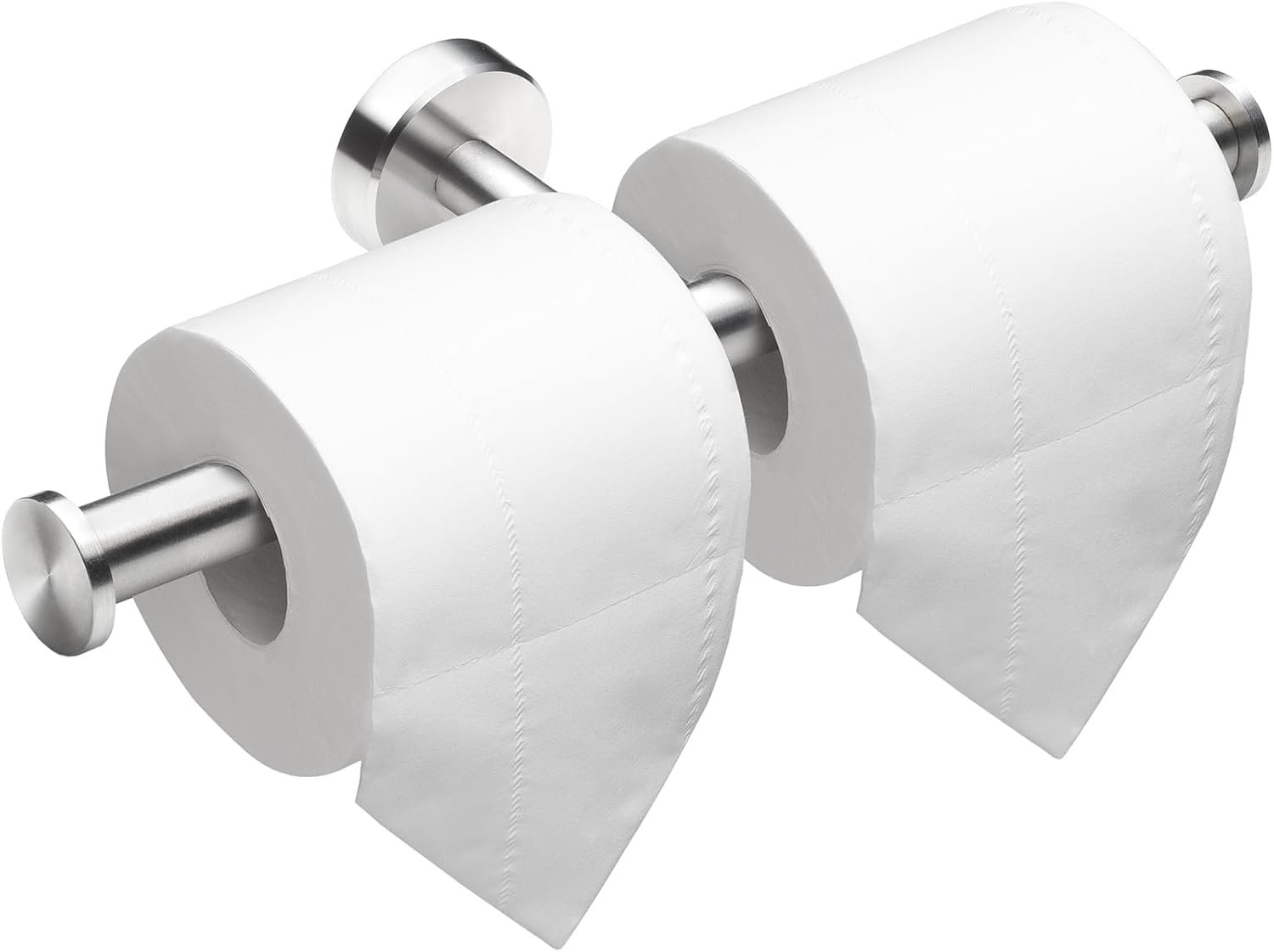 Rebrilliant Double Roll Toilet Paper Holder Wall Mounted, Brushed ...