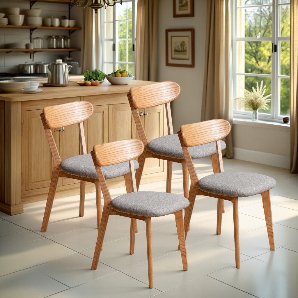 Corrigan Studio® Set of 4 Dining Chairs - FAS Grade Wood | Wayfair
