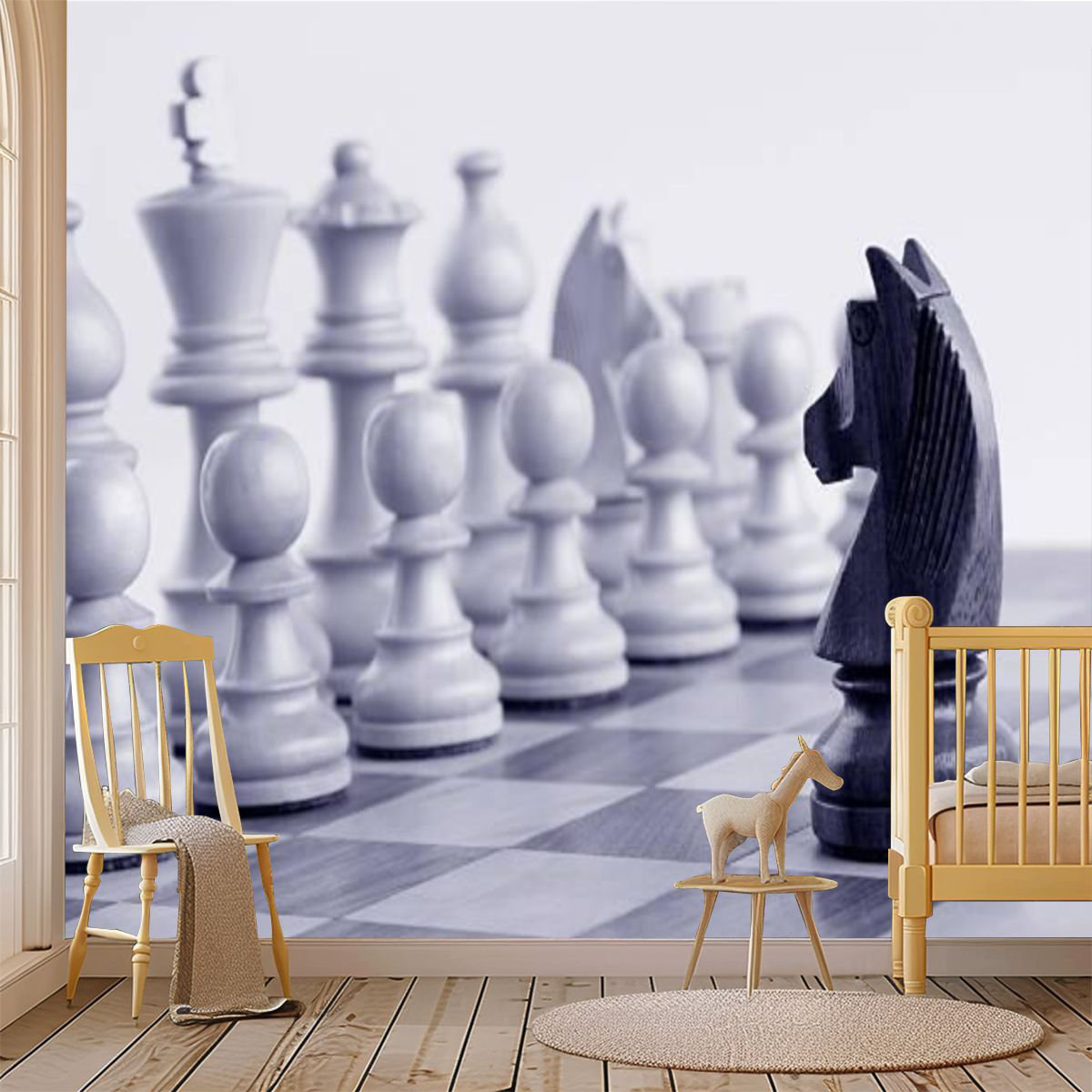 Latitude Run® Peel and Stick Canvas Wallpaper Wall Mural black knight ...