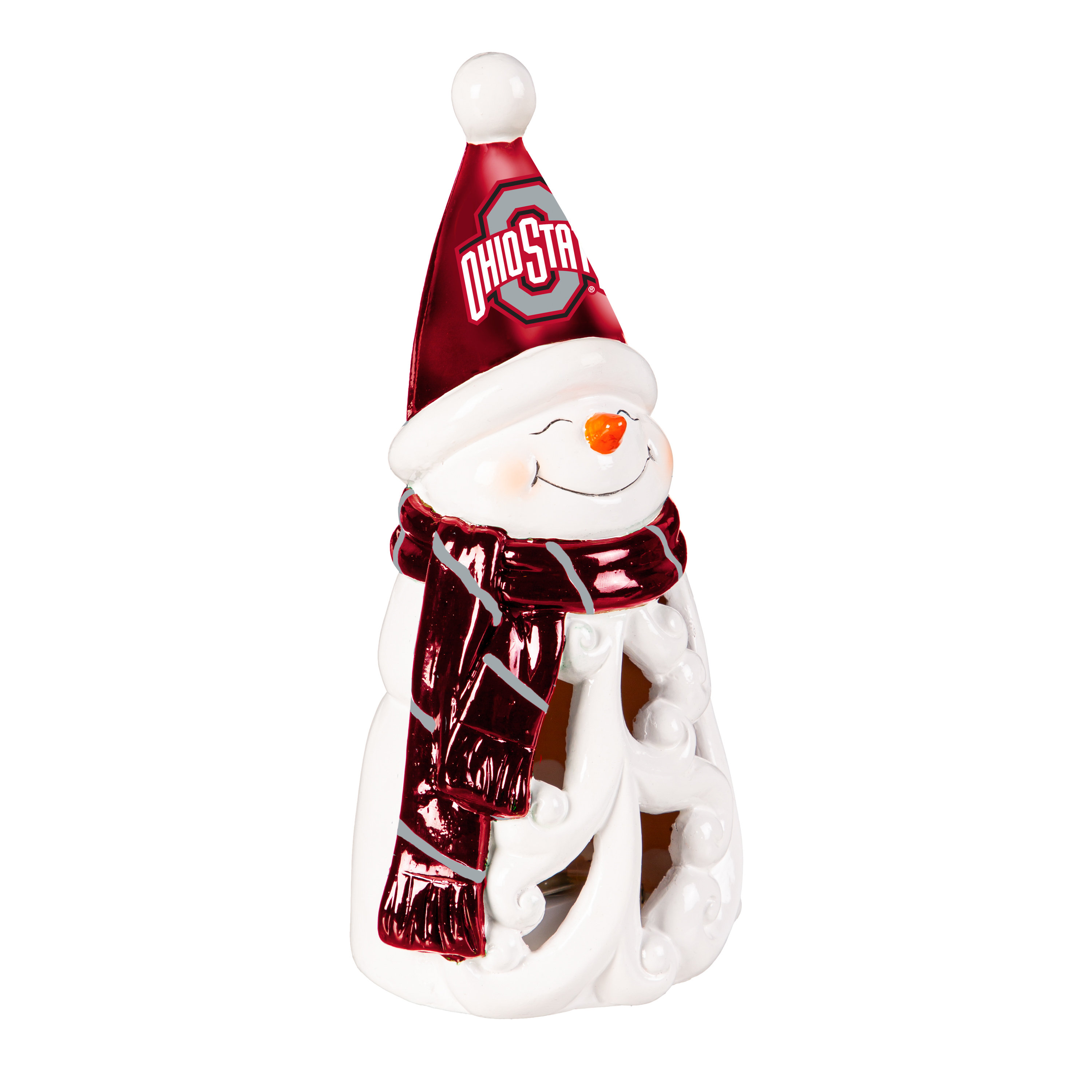 Winston Porter Ohio State University Snowman LED Statuary, 8" | Wayfair