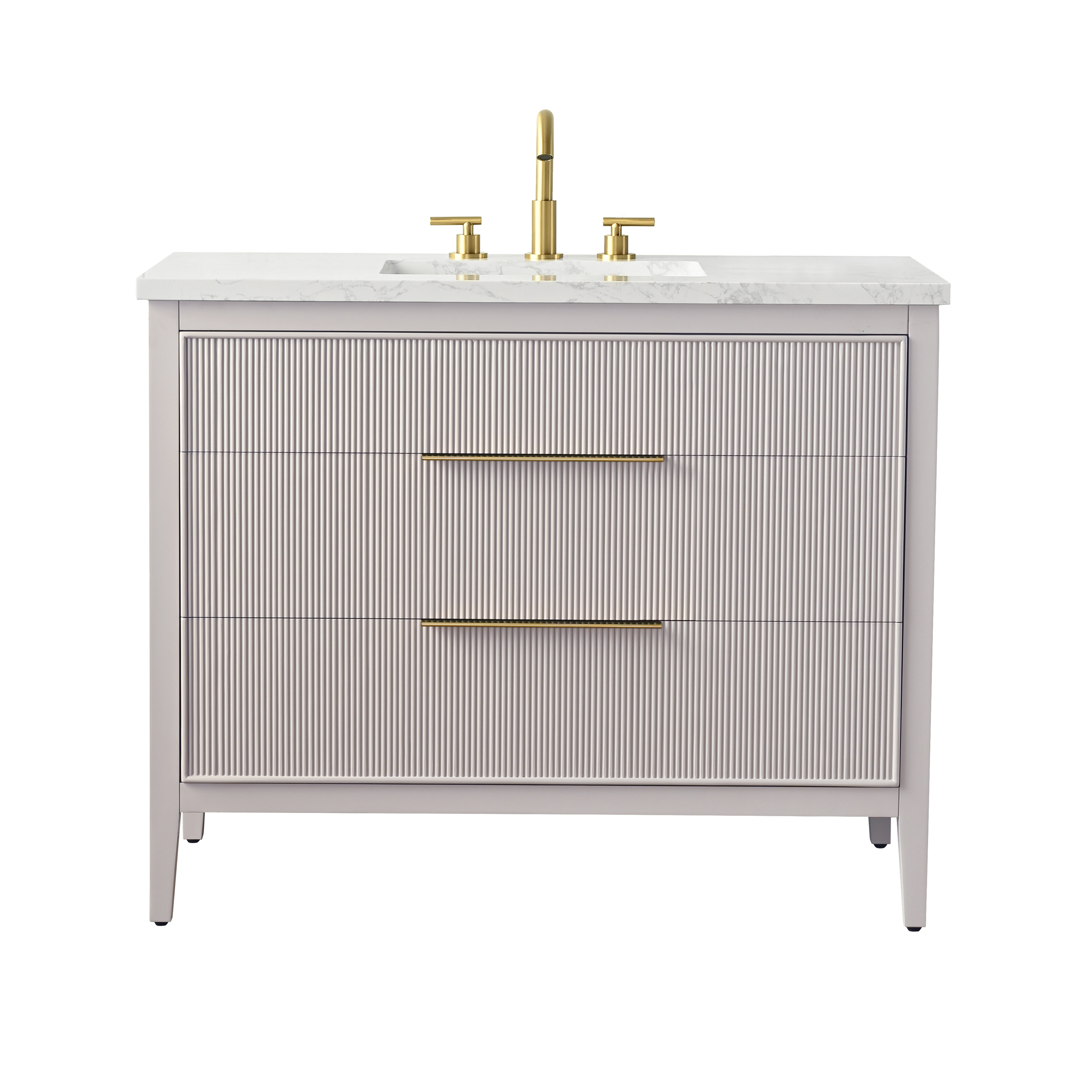 Sudio Design Emma 42'' Single Bathroom Vanity with Engineered Stone Top ...