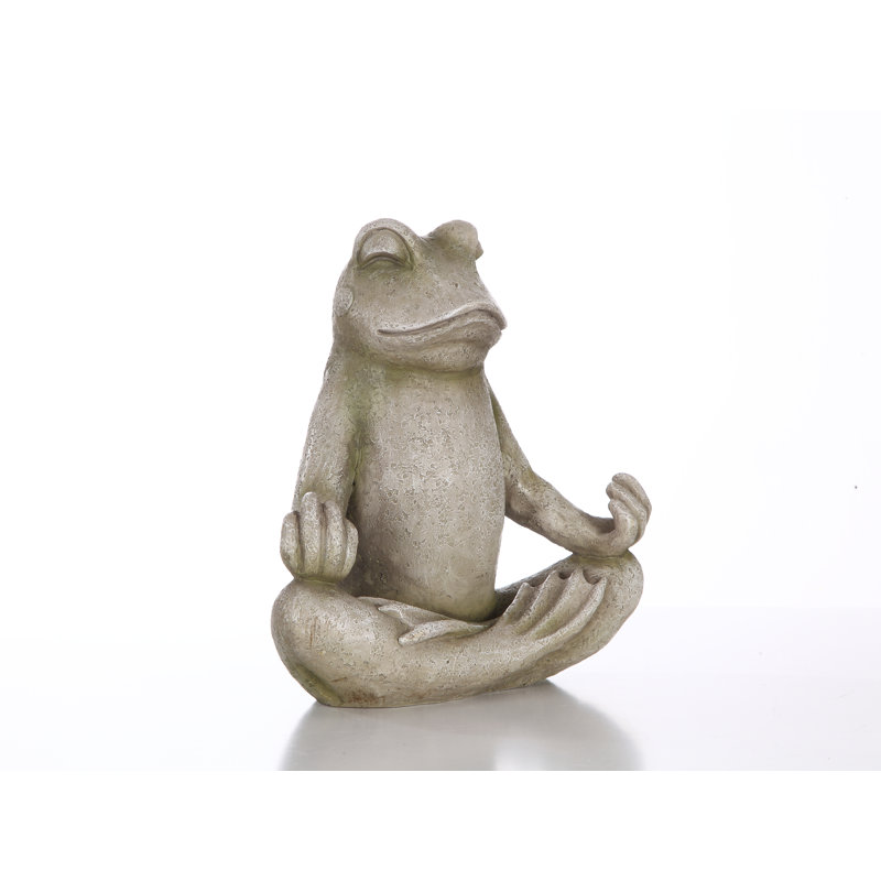Hi-Line Gift Ltd. Frog Sitting in Lotus Posture Statue & Reviews ...