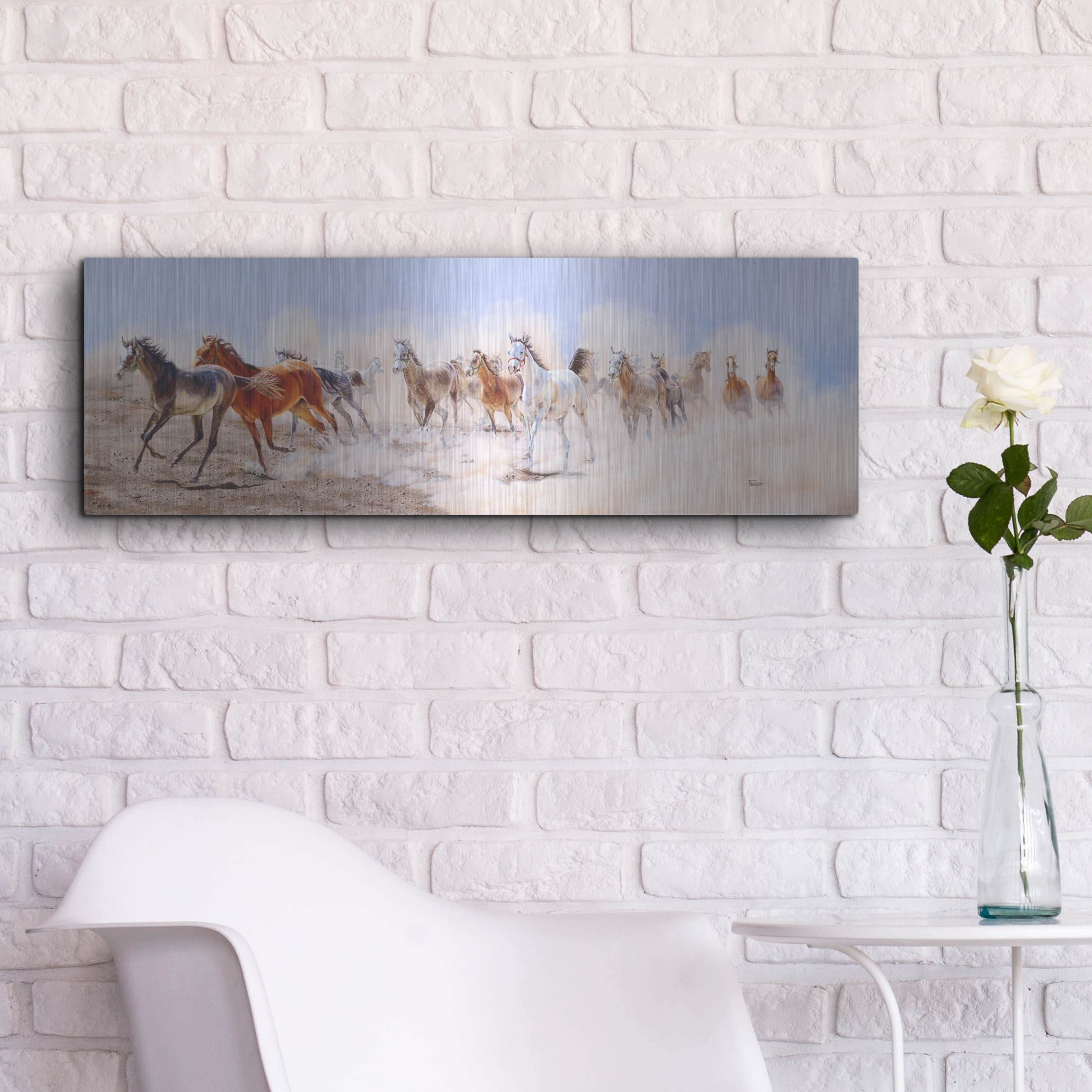 Loon Peak® 'All The Pretty Horses' by Delene Lambert Metal Wall Art ...