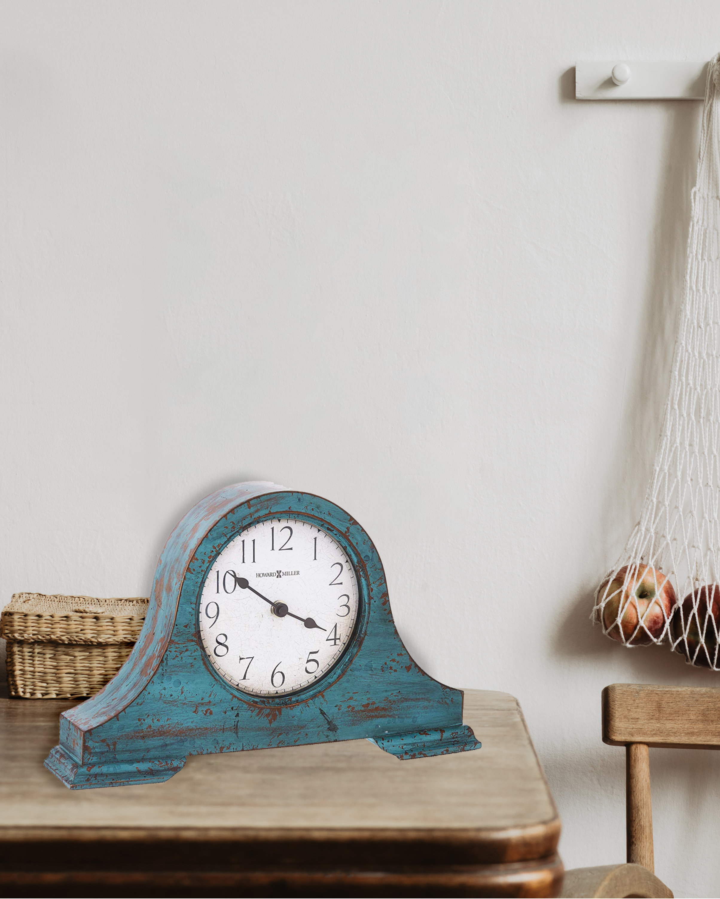 Howard Miller® Tamson Country Mantle Clock in Worn Teal Blue & Reviews ...