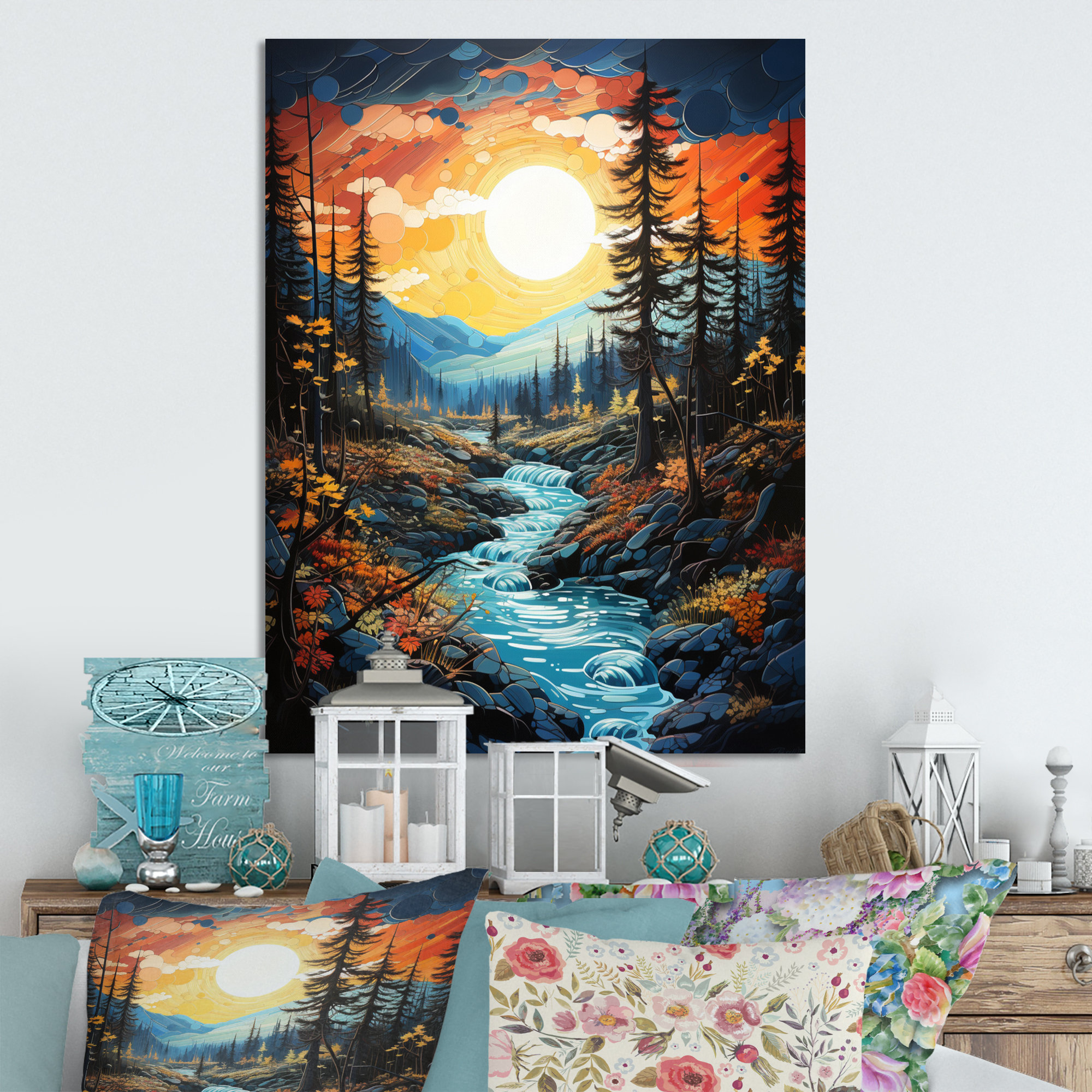 Millwood Pines Aurora Borealis Aurora Symphony V - Floral Metal Wall ...