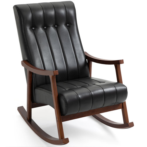 Red Barrel Studio® Lanxton Solid Wood Rocking Chair | Wayfair