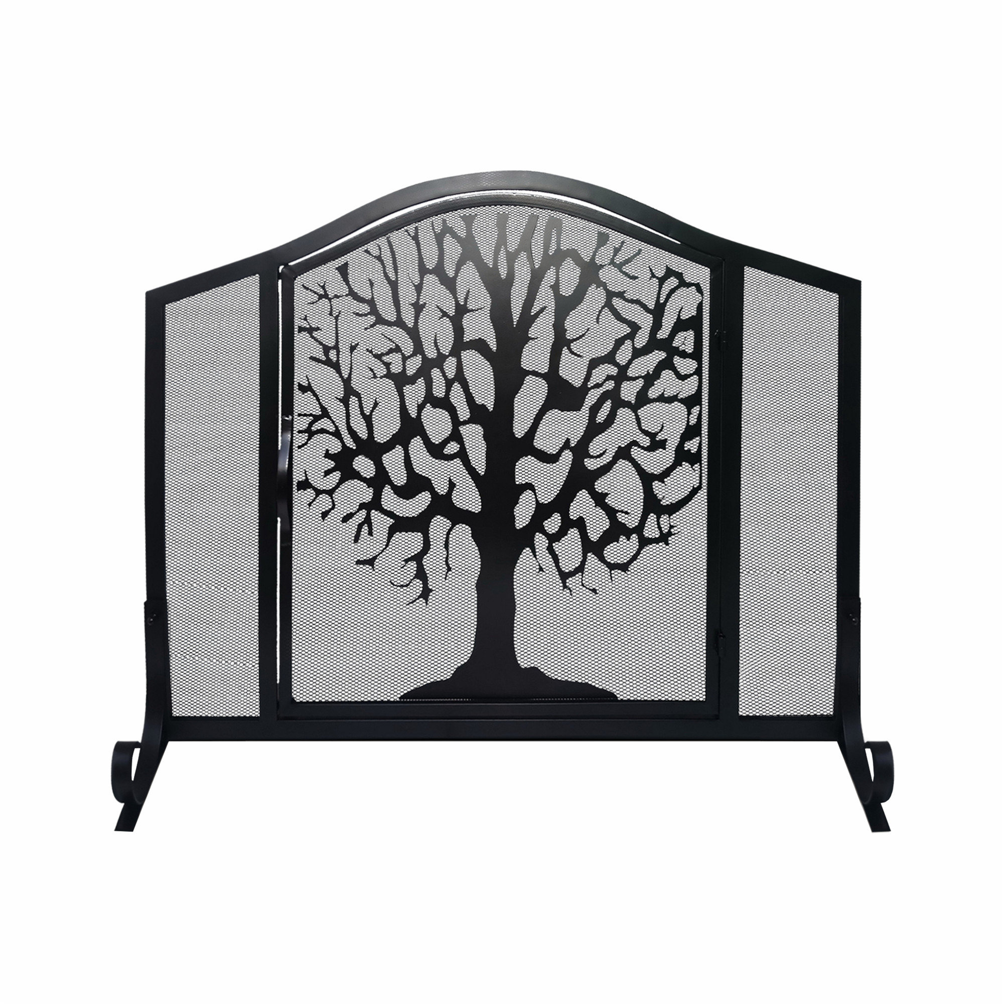 Winston Porter Savas Iron Fireplace Screen | Wayfair