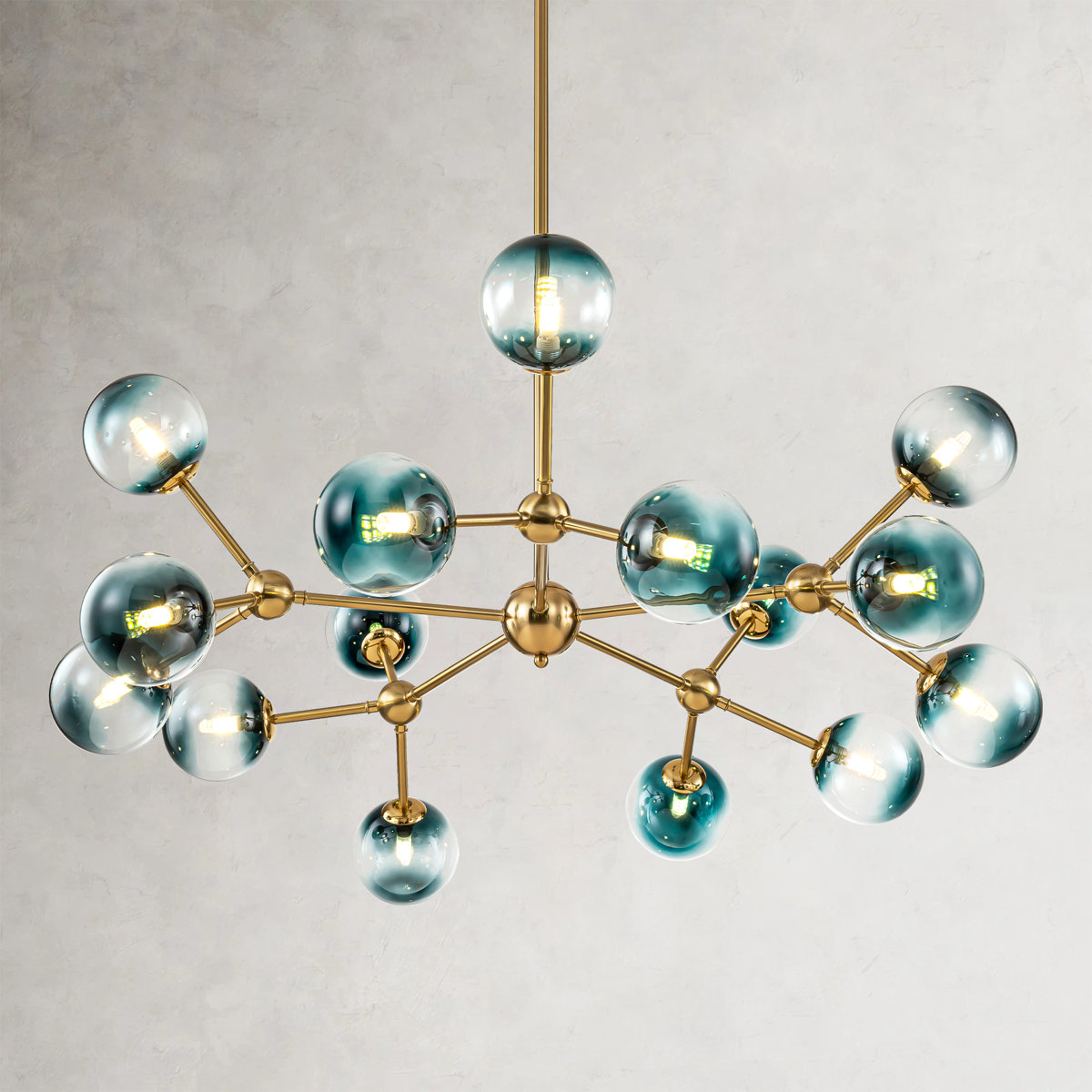 Wade Logan Burness 15 - Light Dimmable Sputnik Glass Bubble Modern ...