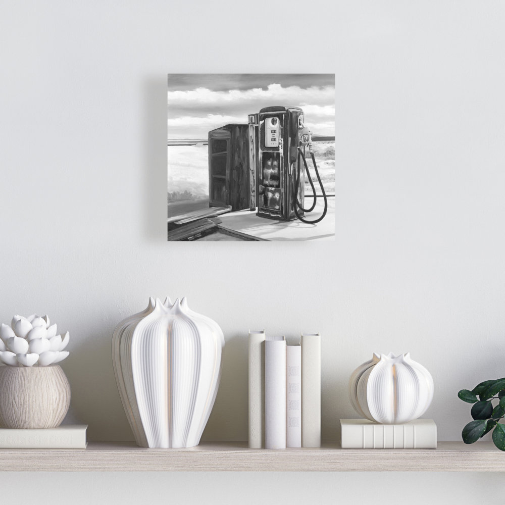Lark Manor™ Old Gas Pump Canvas - White Car Bedroom Decor Wall Art ...