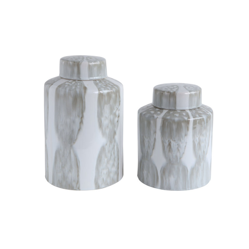 Union Rustic Jenora Large Round Decorative Stoneware Ginger Jar with ...