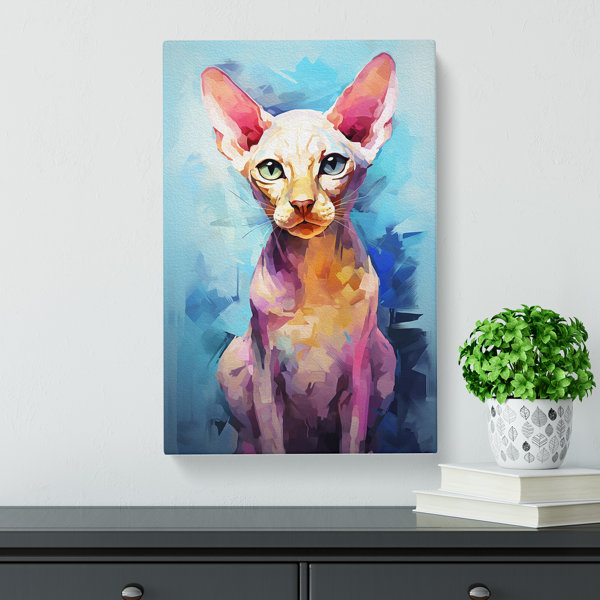 Marlow Home Co. Sphynx Cat Gestural - No Frame Art Prints | Wayfair.co.uk