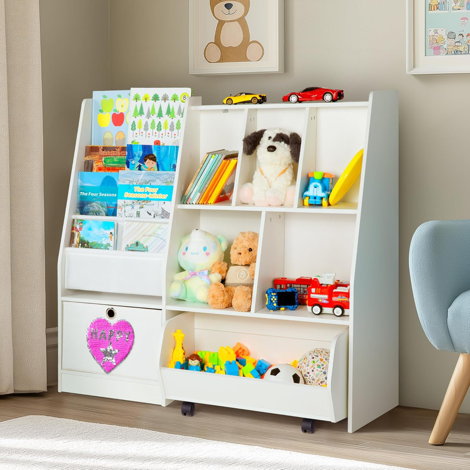 Isabelle & Max™ Kids Bookshelf And Toy Organizer, 5-Cubby Toy Storage ...
