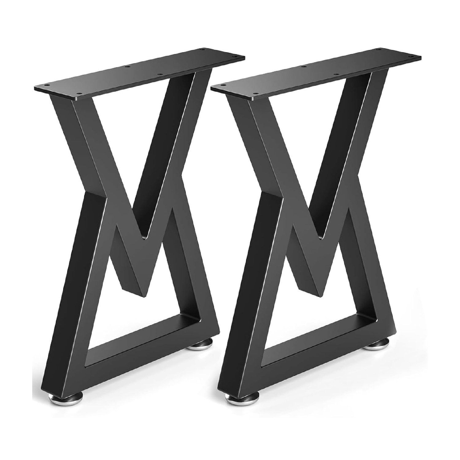 Orblue 28" Metal Coffee Table Legs, Diamond Shape Bench Legs, Heavy ...