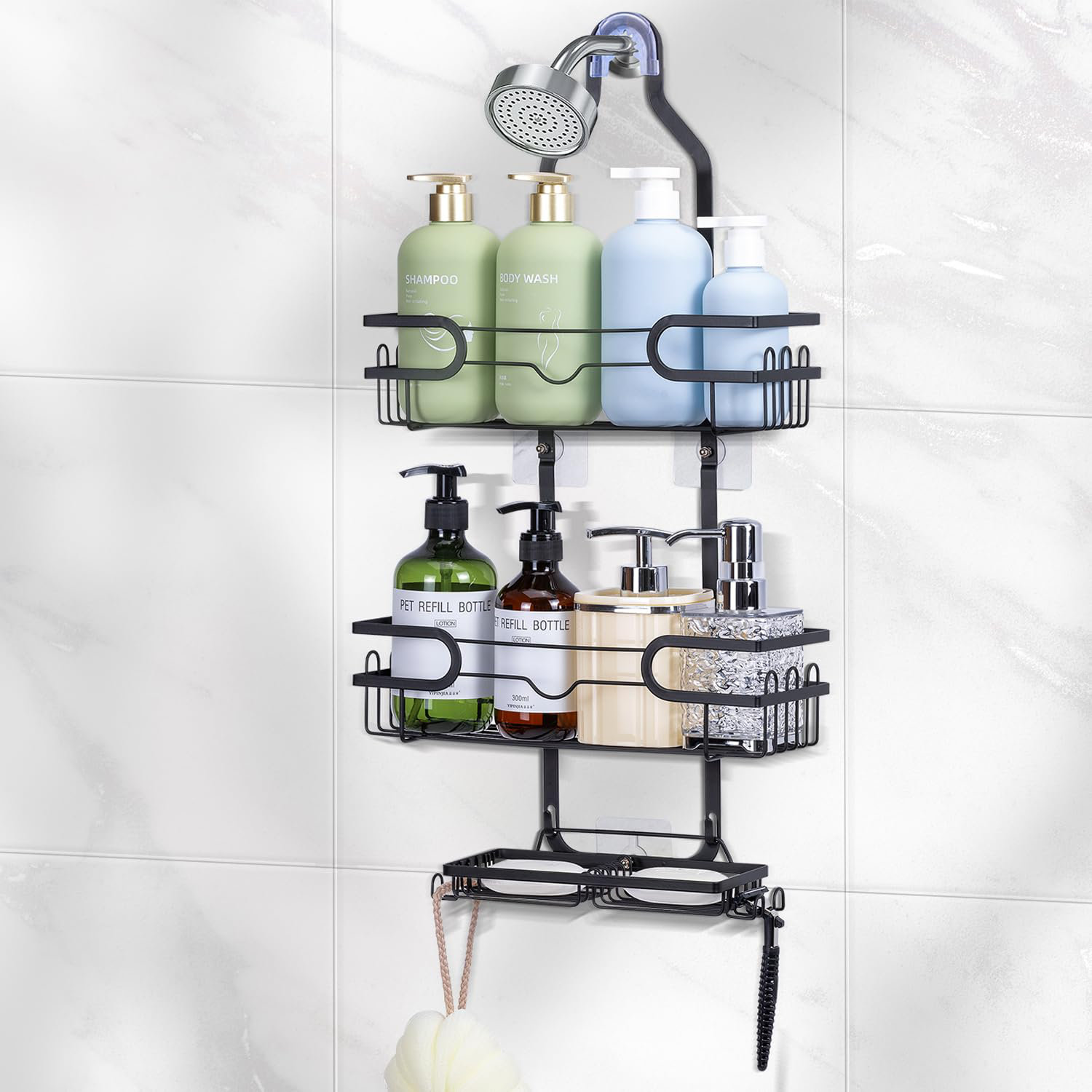 Rebrilliant Shower Caddy Hanging Bathroom Organizer, Rustproof Shower ...