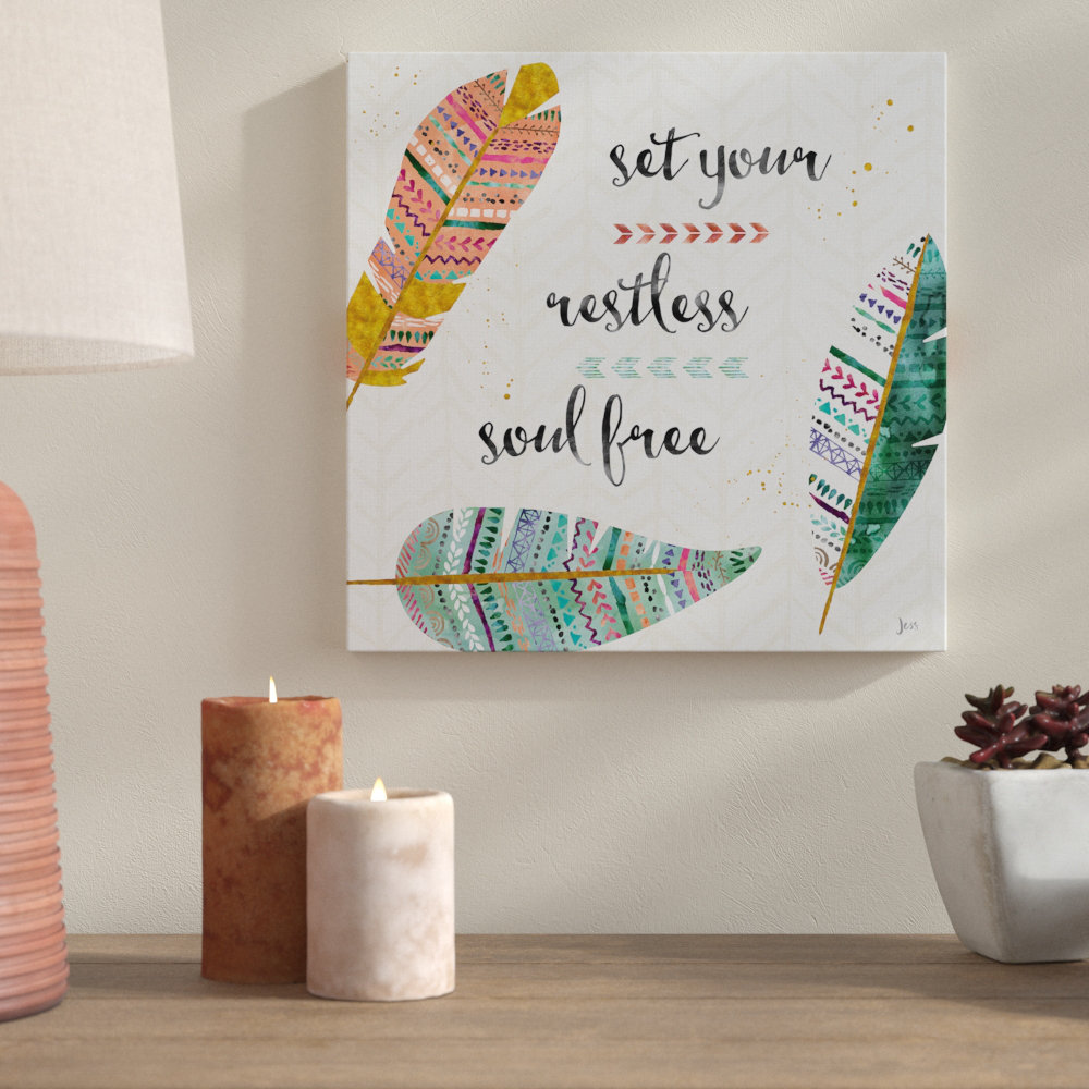 Bungalow Rose 'Light as a Feather II' Jess AikenTextual Art on Wrapped ...