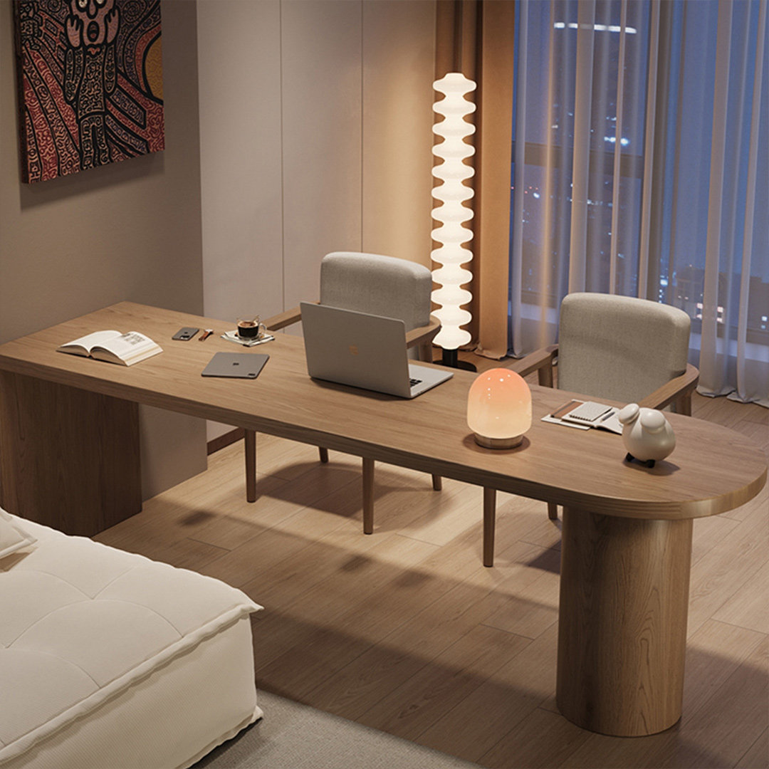 Furnire Lewi Brown Rectangular Solid Wood desks - Wayfair Canada