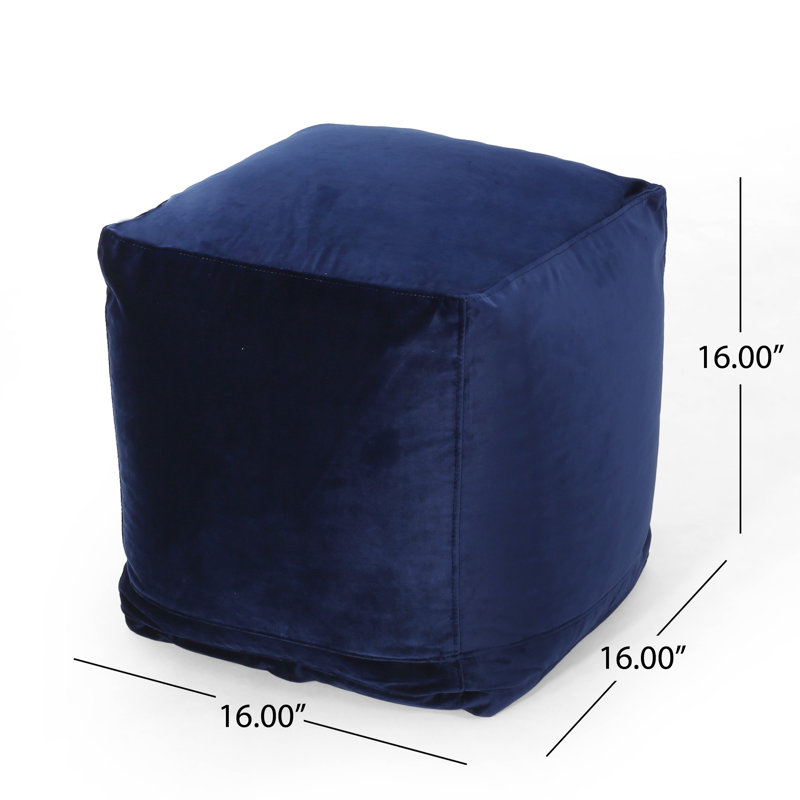 Home Loft Concepts 16" Wide Velvet Square Pouf Ottoman & Reviews | Wayfair