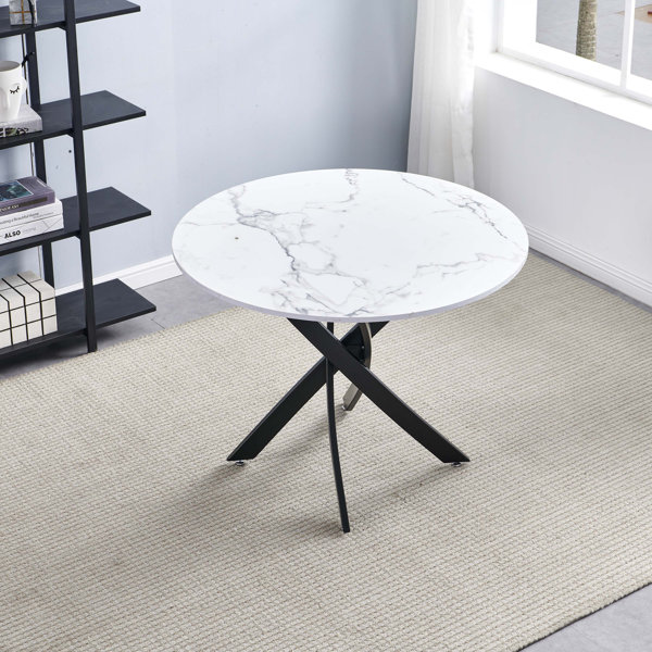 ARTISAN DESIGN FURNITURE Round Metal Base Dining Table | Wayfair