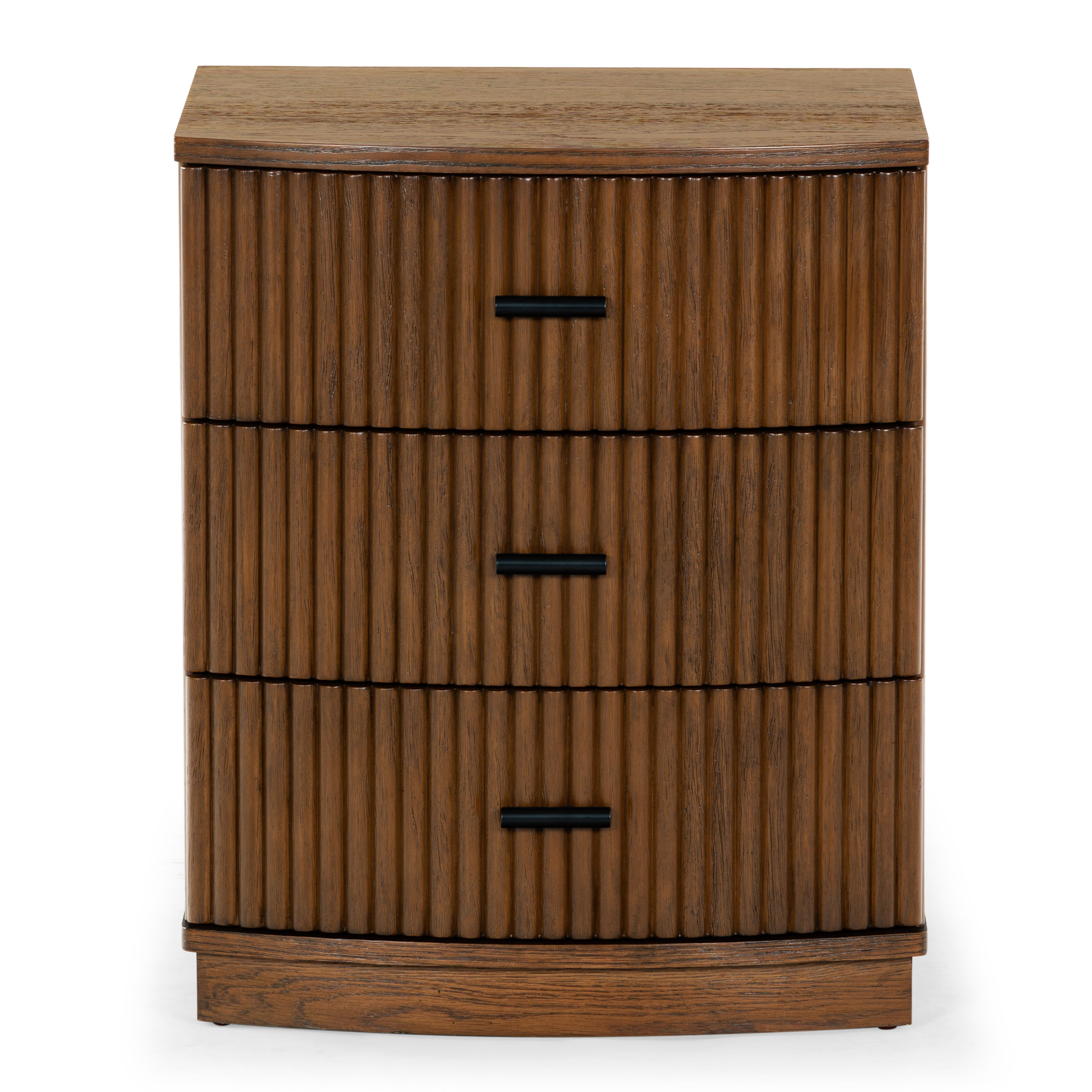 George Oliver Dorchester 3 Drawer Reeded Nightstand | Wayfair
