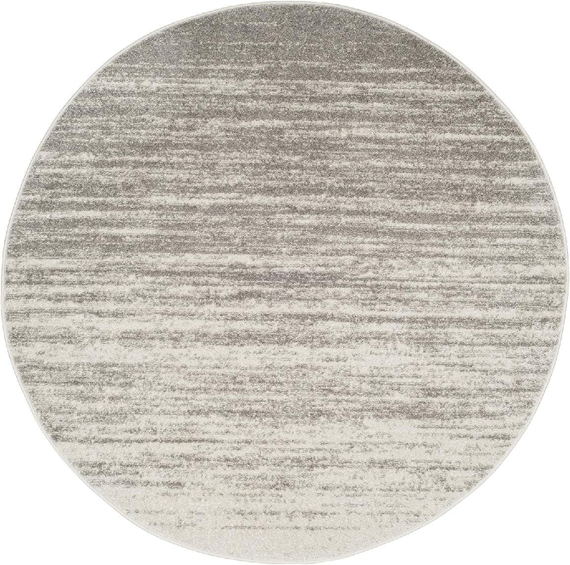 17 Stories Ombre Machine Woven Polypropylene Area Rug in Light Gray ...