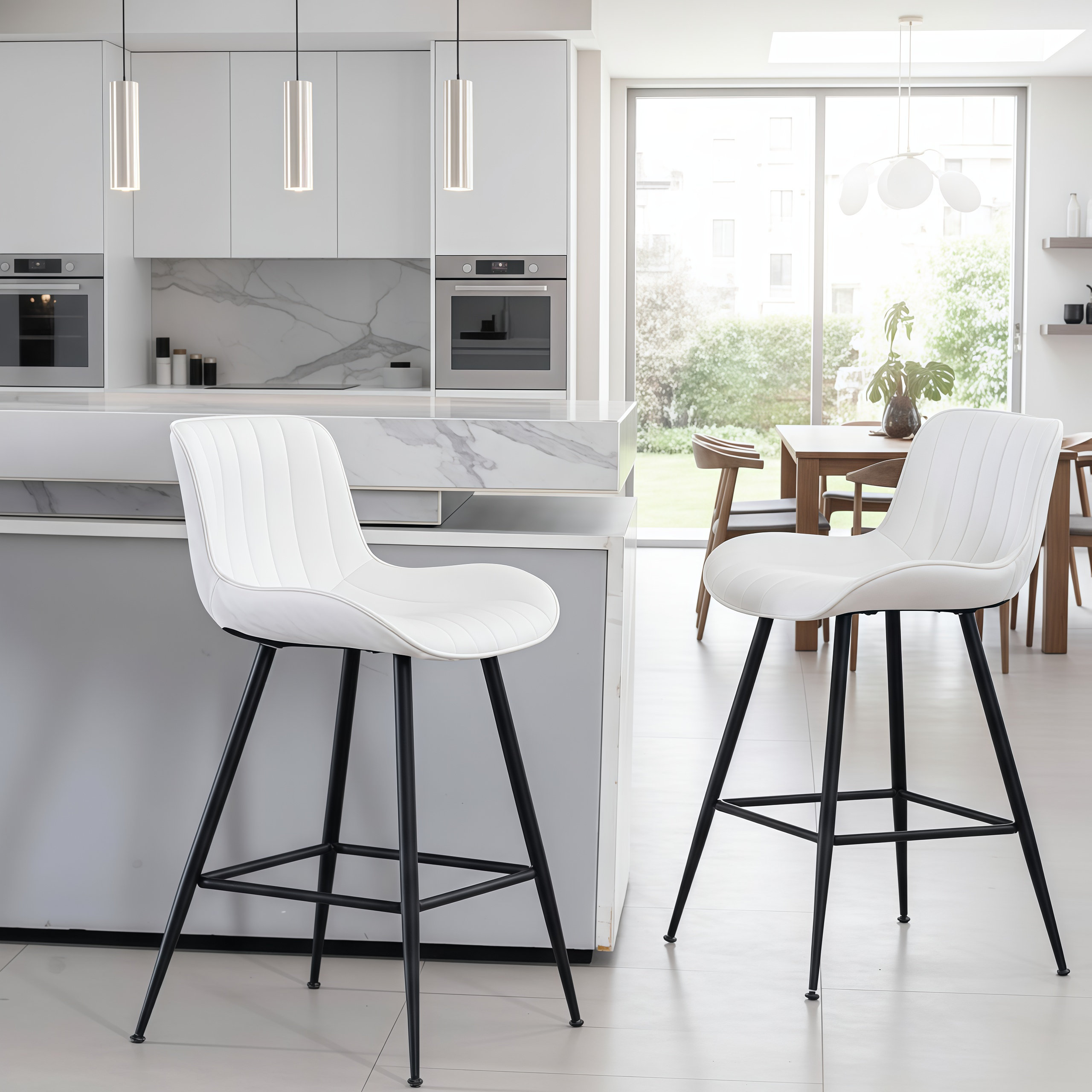 Lark Manor™ This Two-Piece Set Of Bar Stools In Brown And Black ...