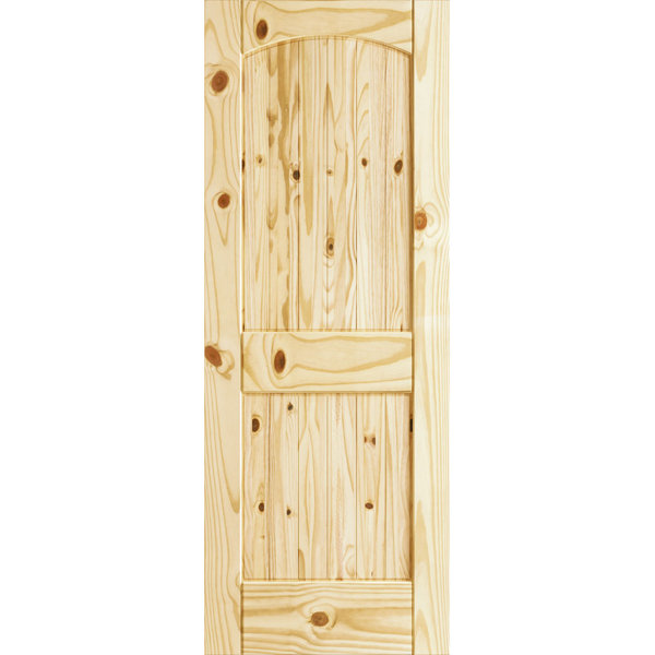 Frameport Paneled Solid Manufactured Wood Unfinished Standard Door ...