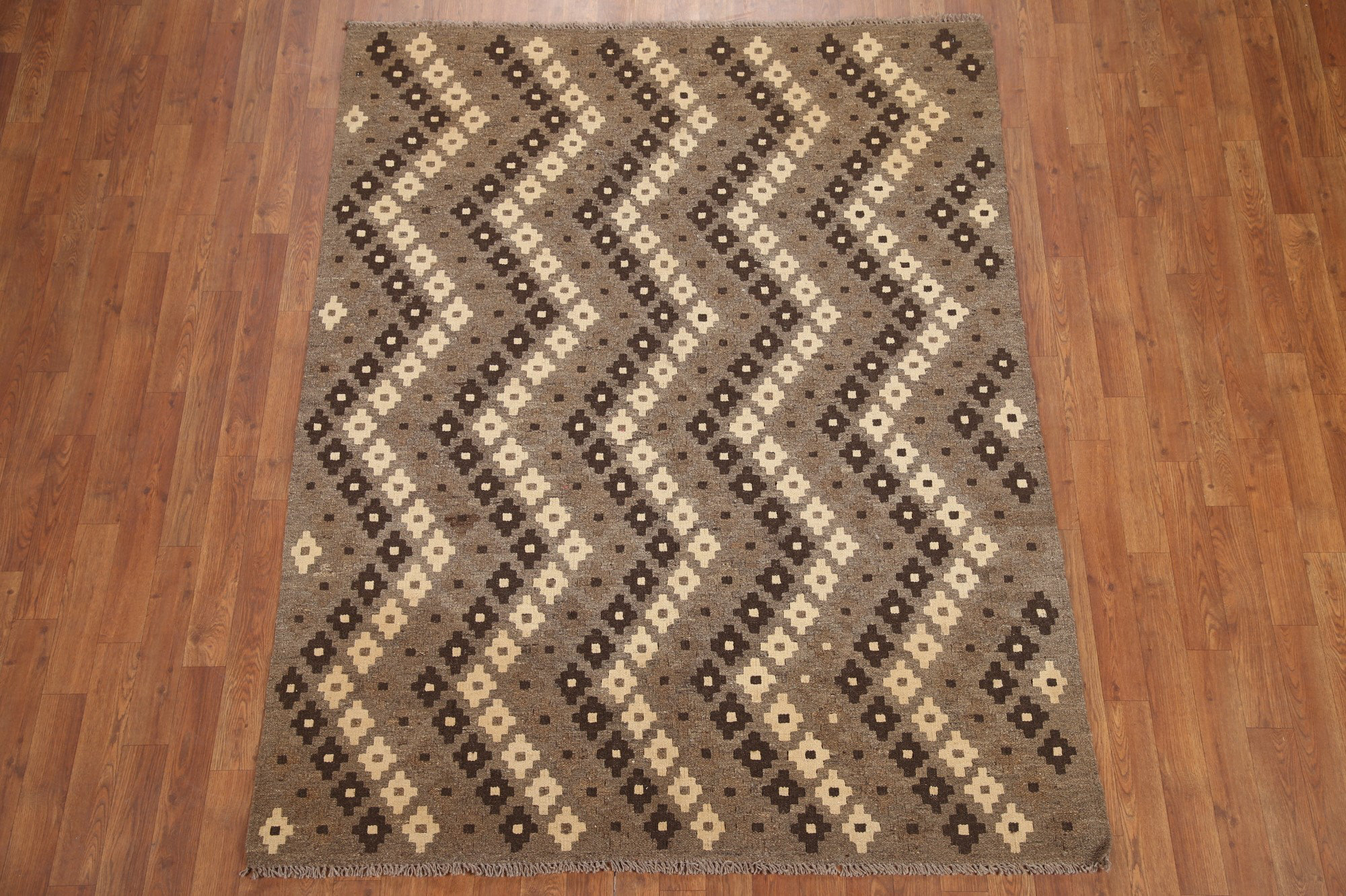 Dakota Fields Brown Wool Kilim Oriental Area Rug 5x6 - Wayfair Canada