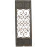 Fleur De Lis Living Wood Window Inspired Panel Scroll Brown Wall Decor ...