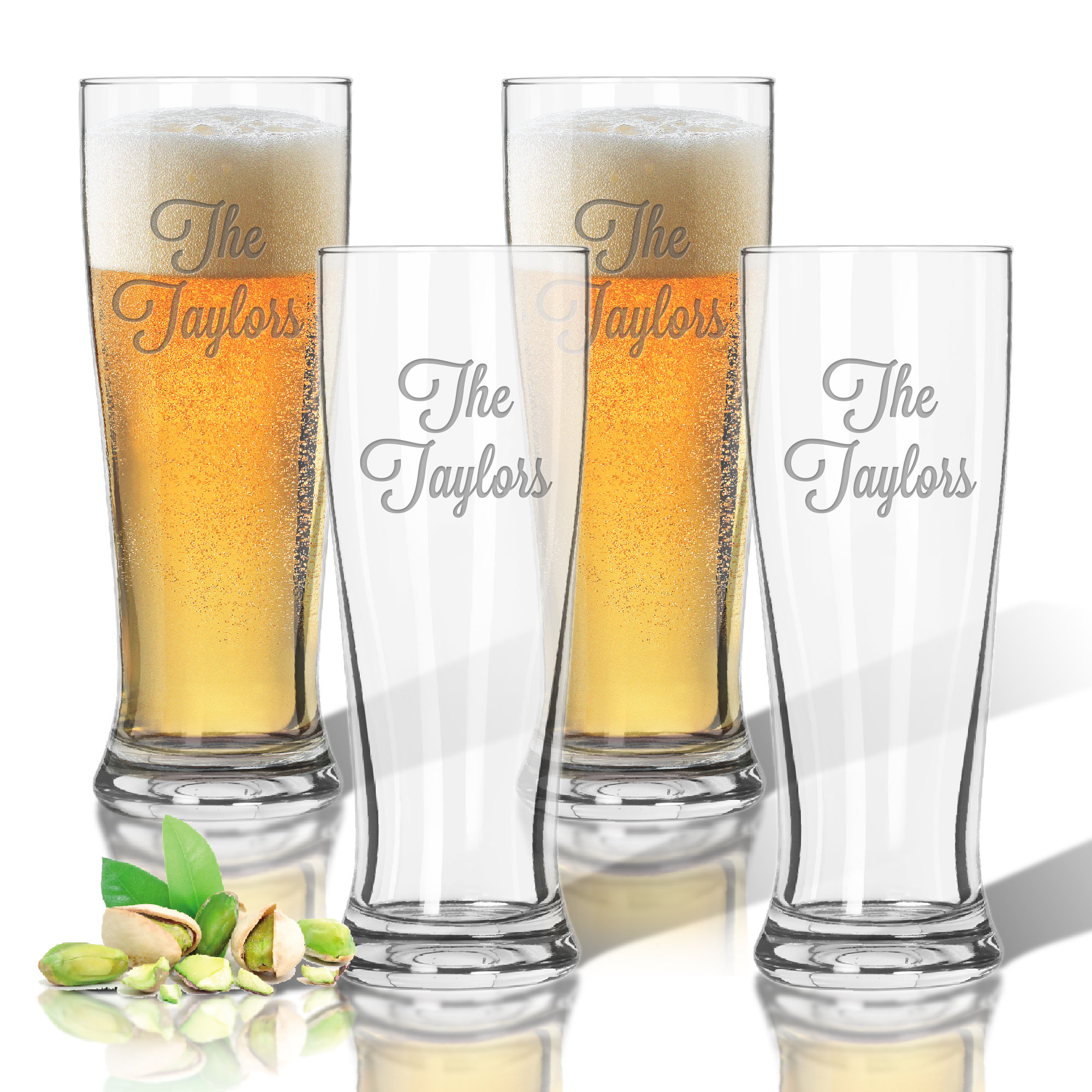 Carved Solutions Personalized Tritan 4 Piece 14 oz. Plastic Pilsner ...