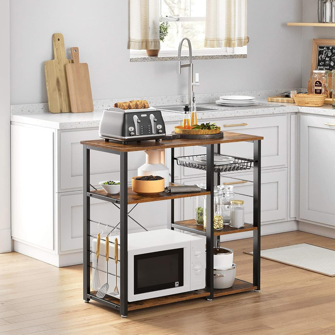 17 Stories Kitchen Storage Rack Baking Rack, Coffee Bar, Microwave Rack ...