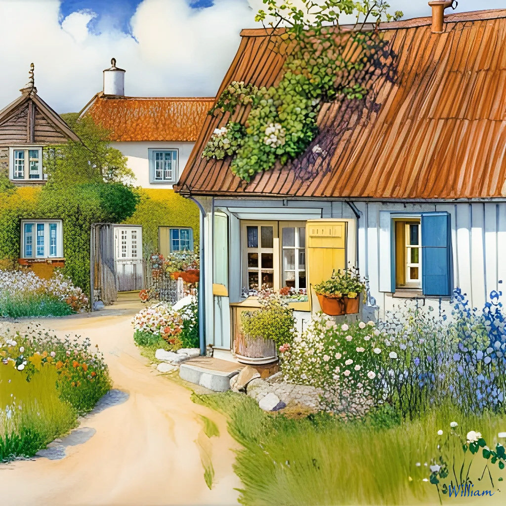 Ophelia & Co. "Sun-Drenched Village Path" – Rustic Cottage Garden ...