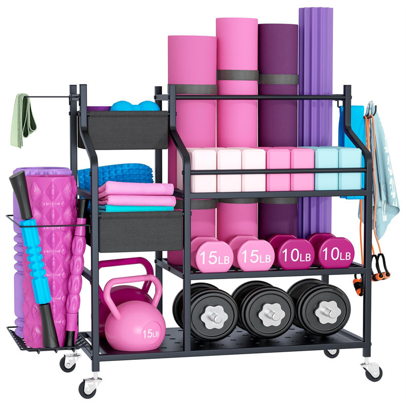 Arlmont & Co. Rosettia Metal Freestanding Sports Rack | Wayfair