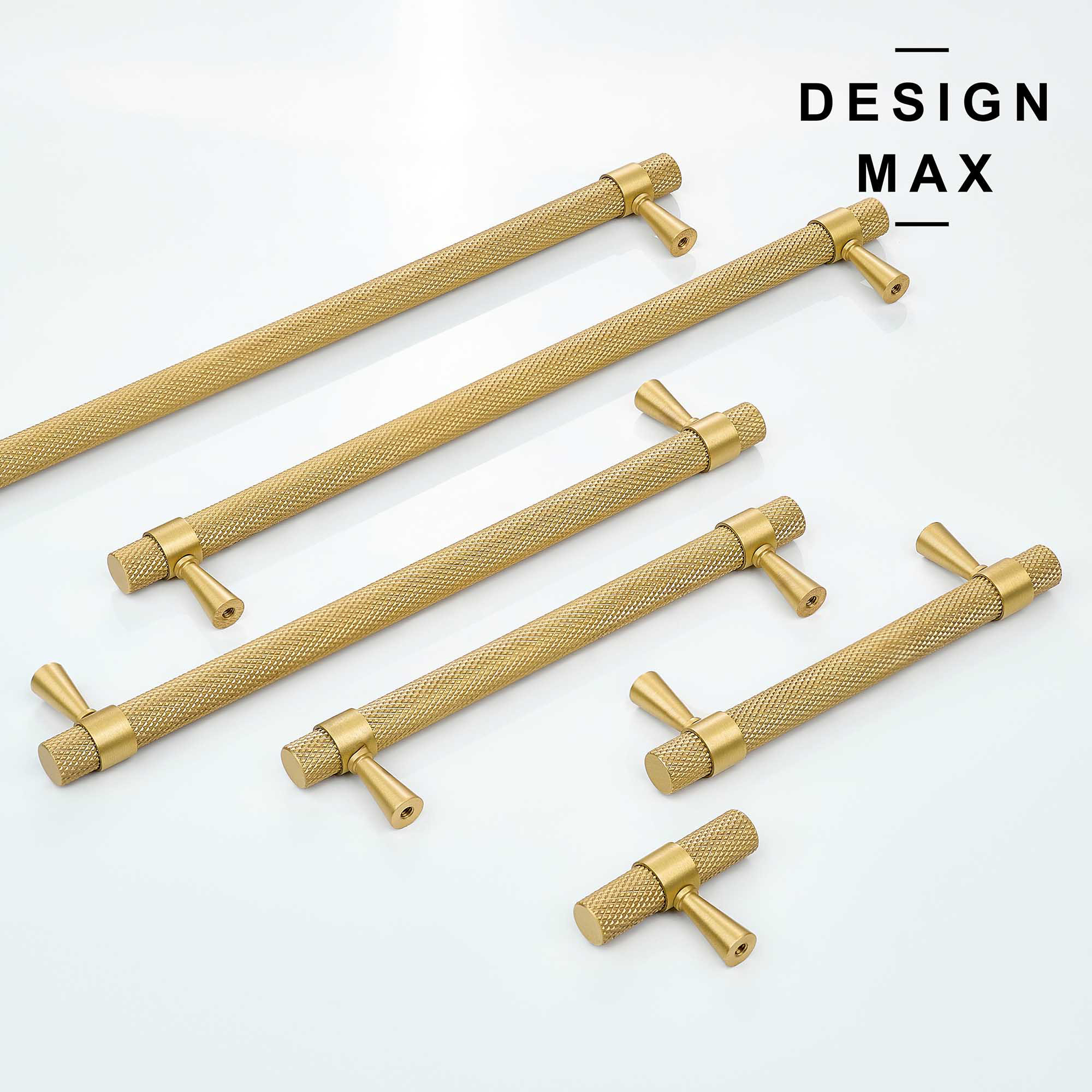 Design Max Solid Brass Stem Matte Brass Knurled Pull - Wayfair Canada