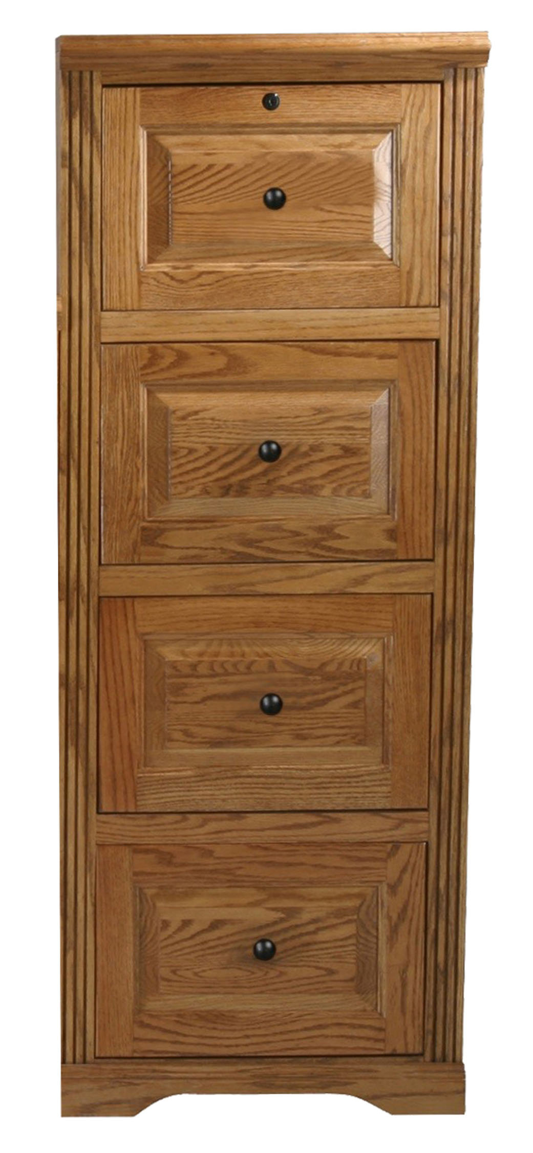 American Heartland Oak 4 Drawer File Cabinet In Smokey Oak & Reviews ...