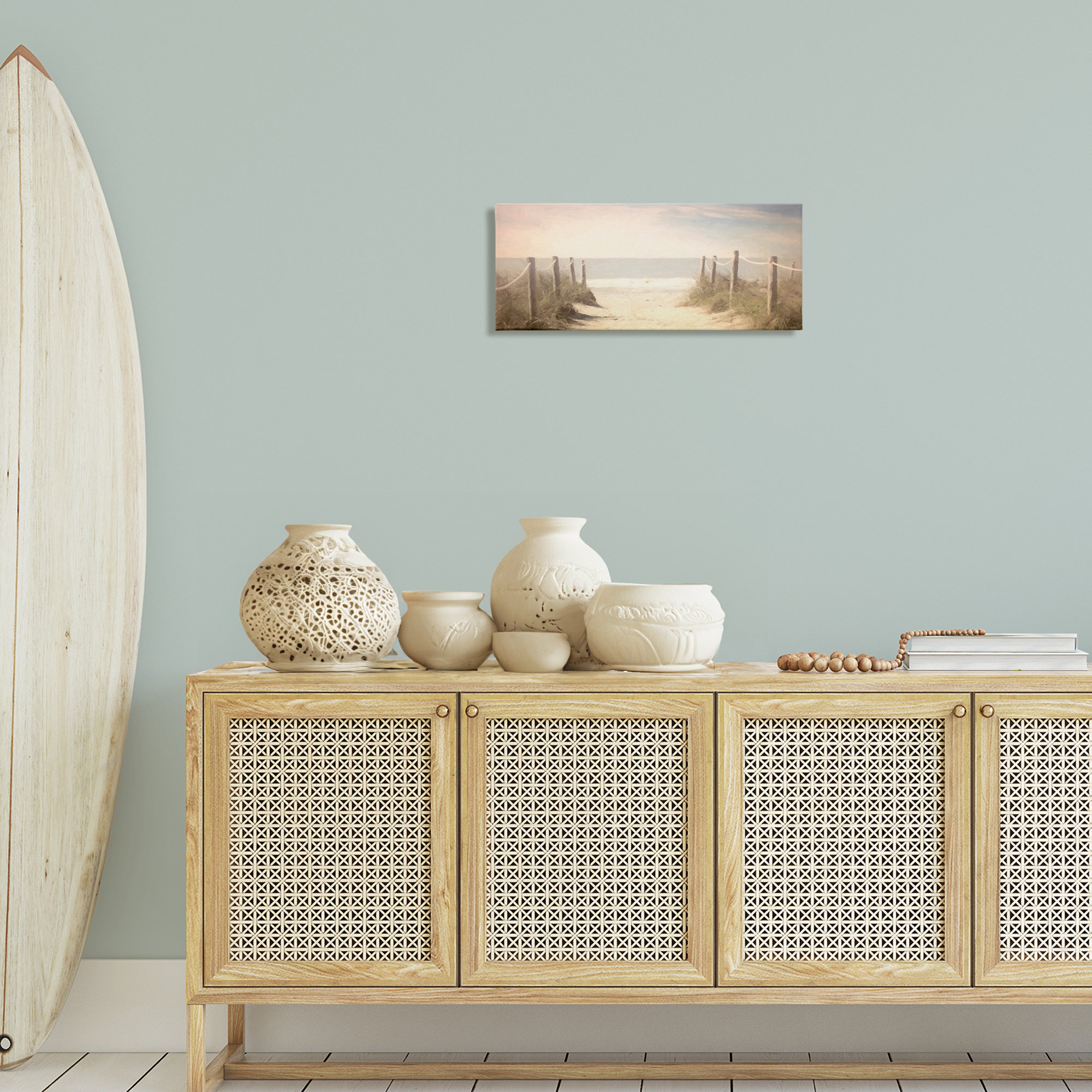 Highland Dunes Dreamy Coastal Walkway Canvas Wall Art by Graffi*tee ...