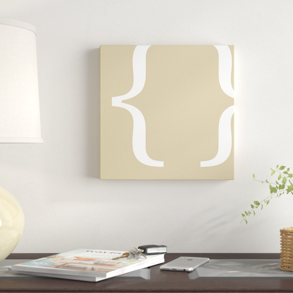 East Urban Home 'The Type Brackets 3' Graphic Art on Canvas | Wayfair